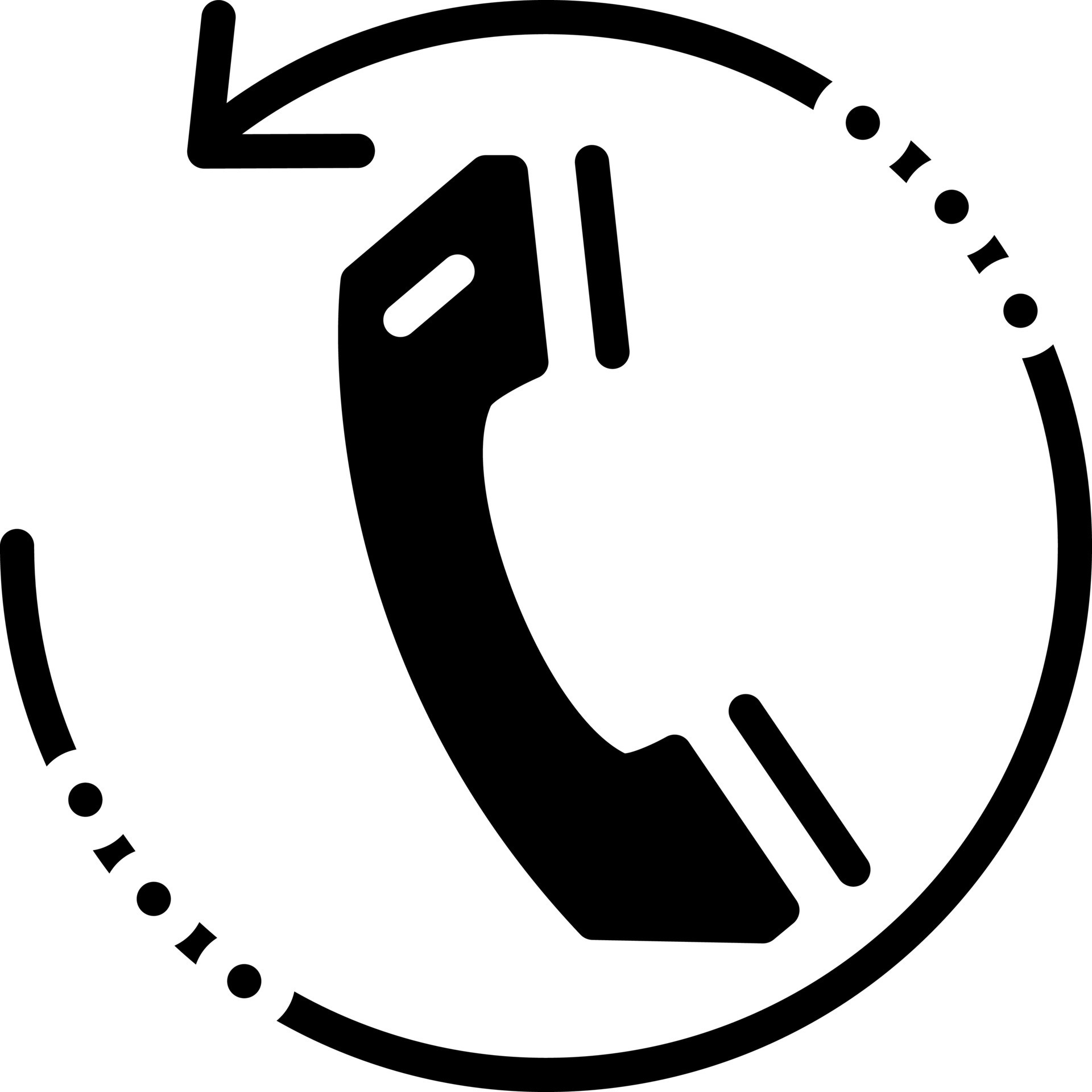 solid icon for callback 24087778 Vector Art at Vecteezy