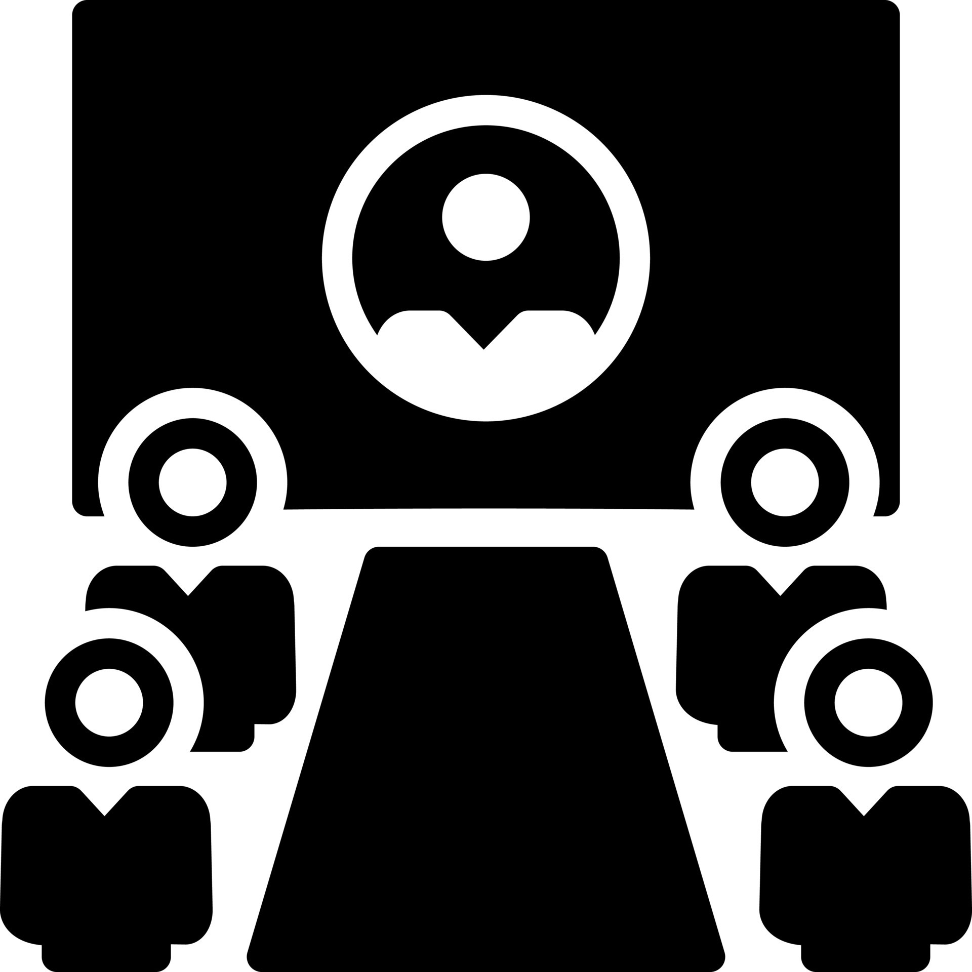 solid icon for meetting 24087916 Vector Art at Vecteezy