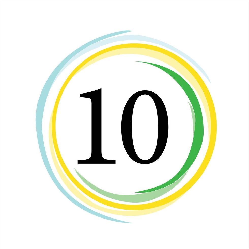Round color font logo number 10 24089317 Vector Art at Vecteezy