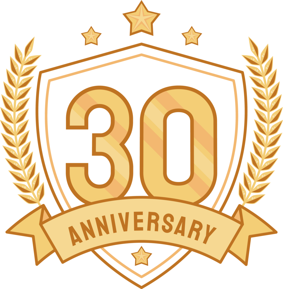 Goldenes Abzeichen zum 30-jährigen Jubiläum 24089501 PNG