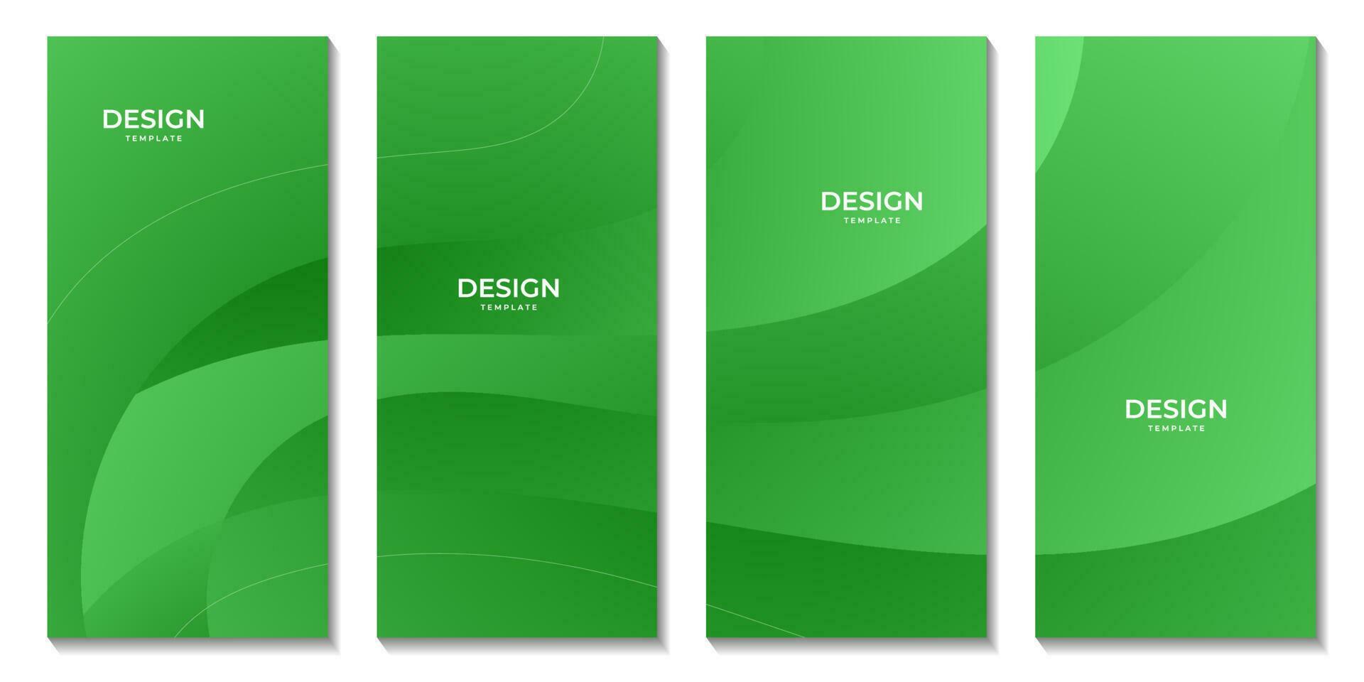 set of brochures. abstract green background with waves 24089745 Vector Art at Vecteezy