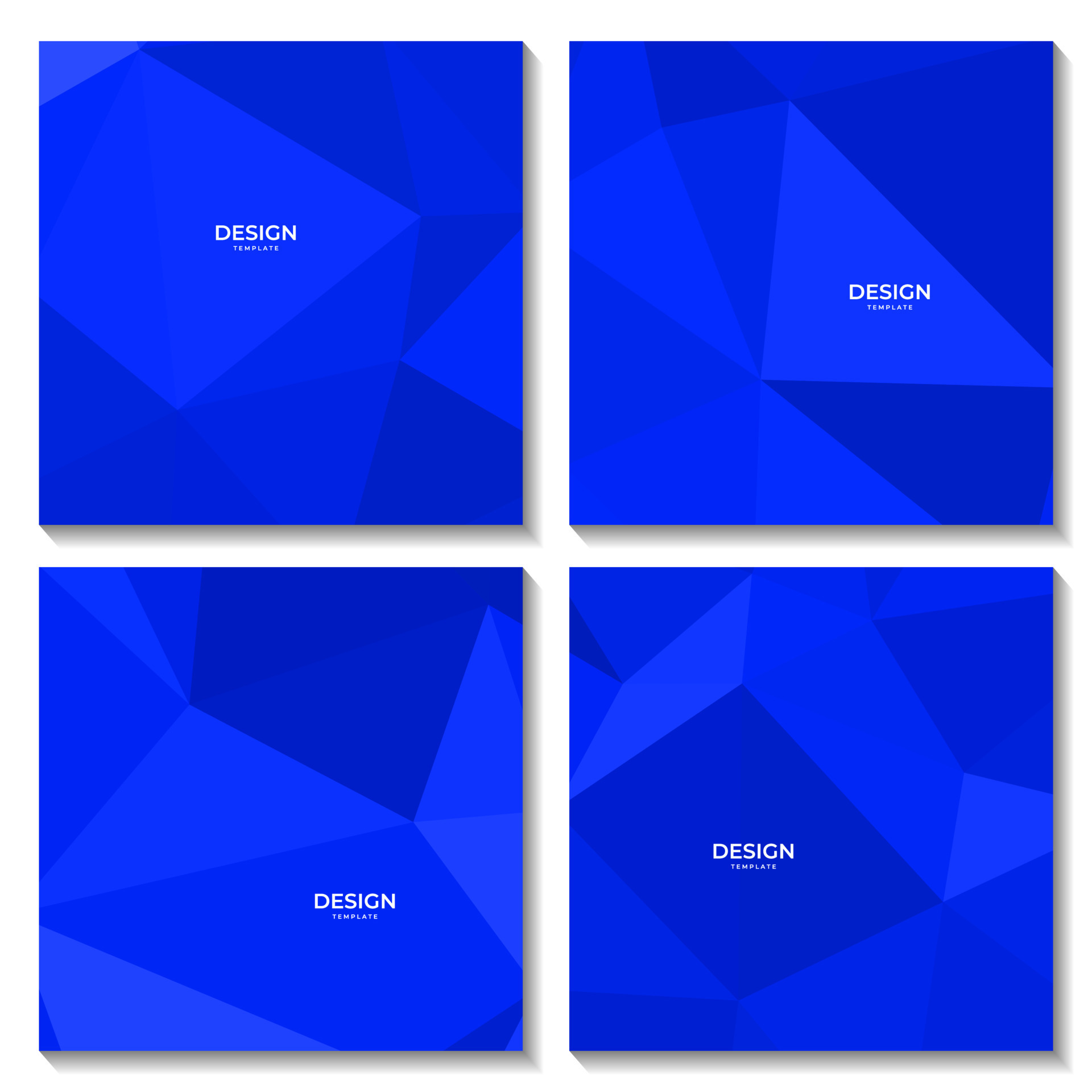 A Set Of Blue Geometric Background Design With Triangles Shape a-set-of-blue-geometric-background-design-with-triangles-shape