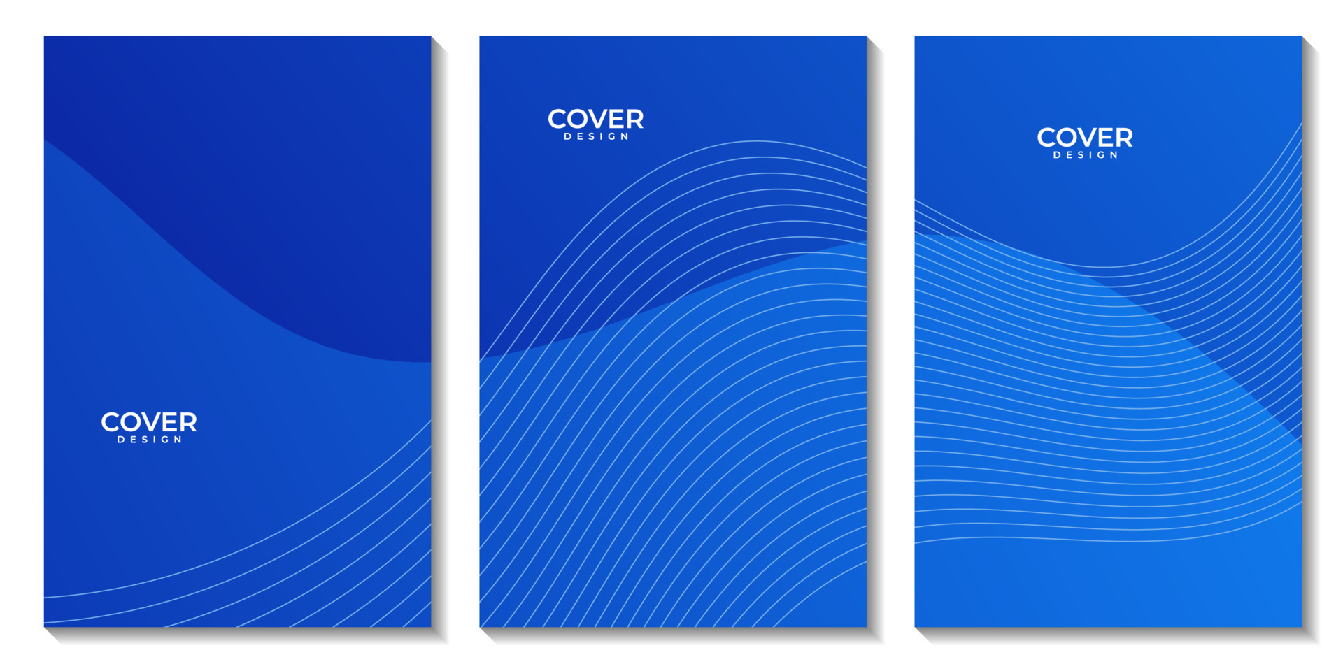 set of flyers with abstract blue wave gradient background 24089935 Vector Art at Vecteezy