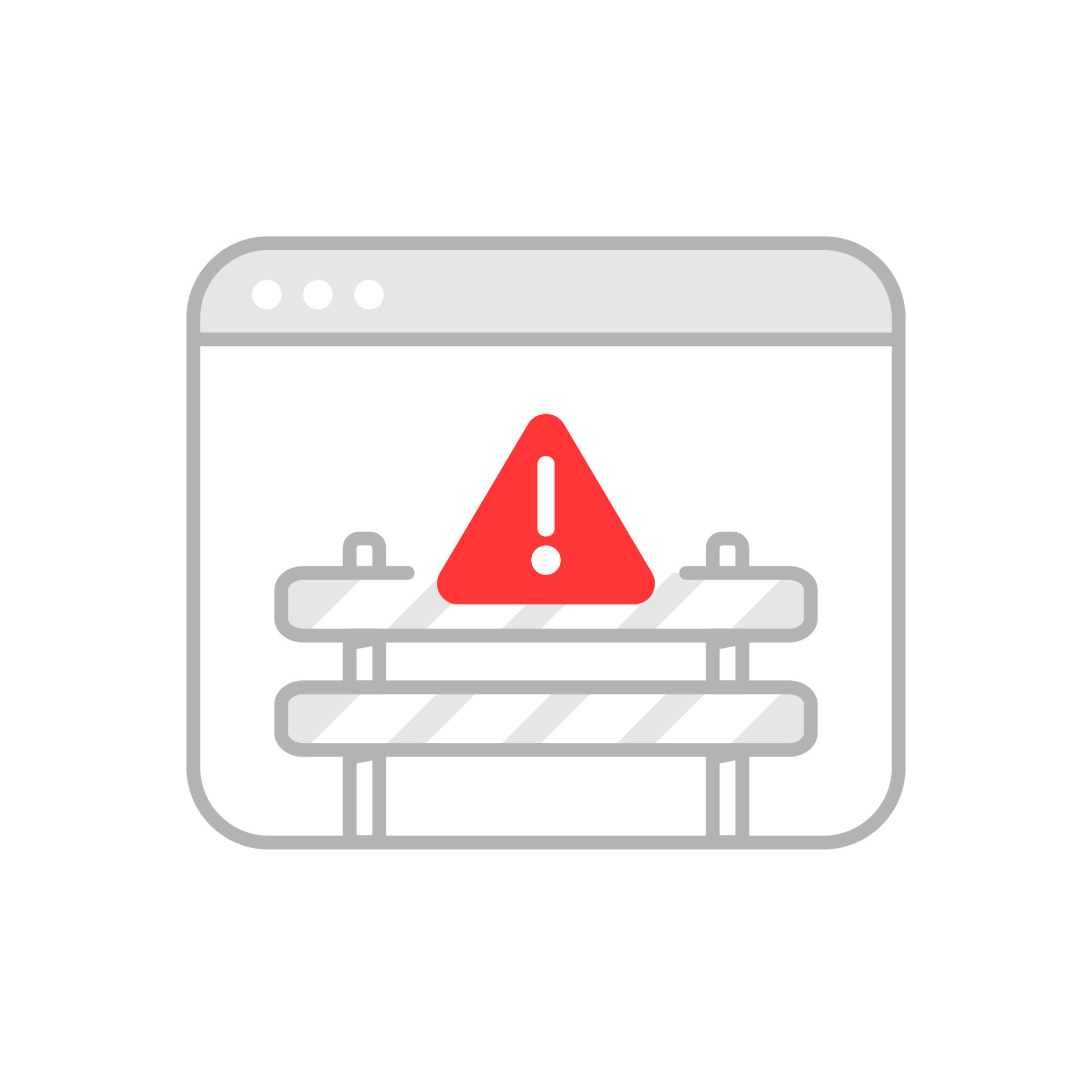 error, bloqueado página, acceso negado concepto ilustración plano ...