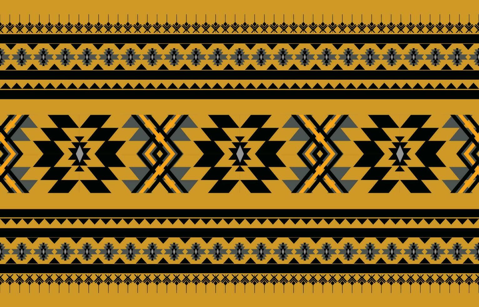 Ethnic Pattern Vector Geometric Design Of American Mexican Western Aztec Motif Striped And