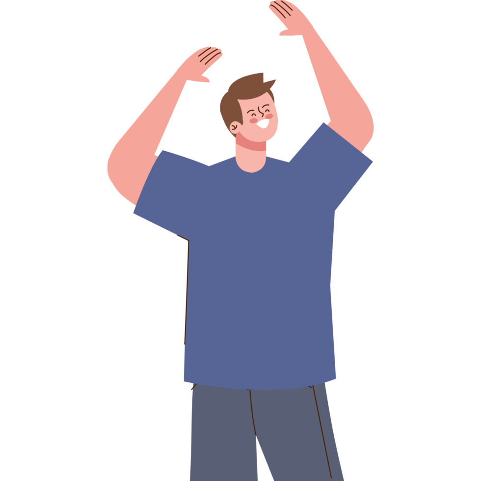 smiling man celebrating 24090431 PNG