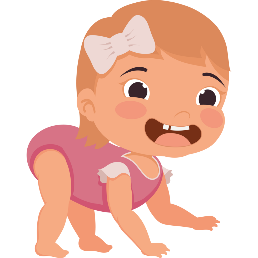little baby girl crawling 24090611 PNG