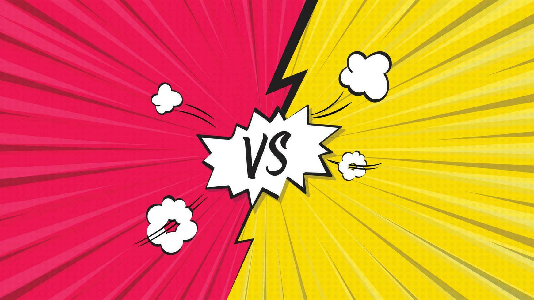 Versus Vs Comics Style Background Vertical Template Comic Book Style
