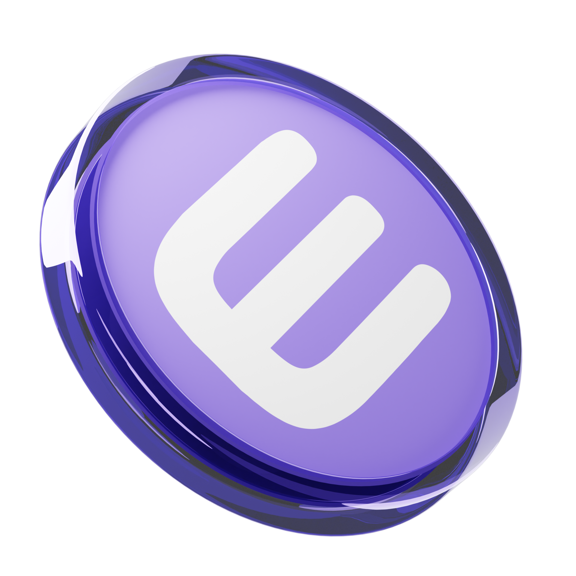 enjin Münze ,enj Glas Krypto Münze 3d Illustration 24092848 PNG