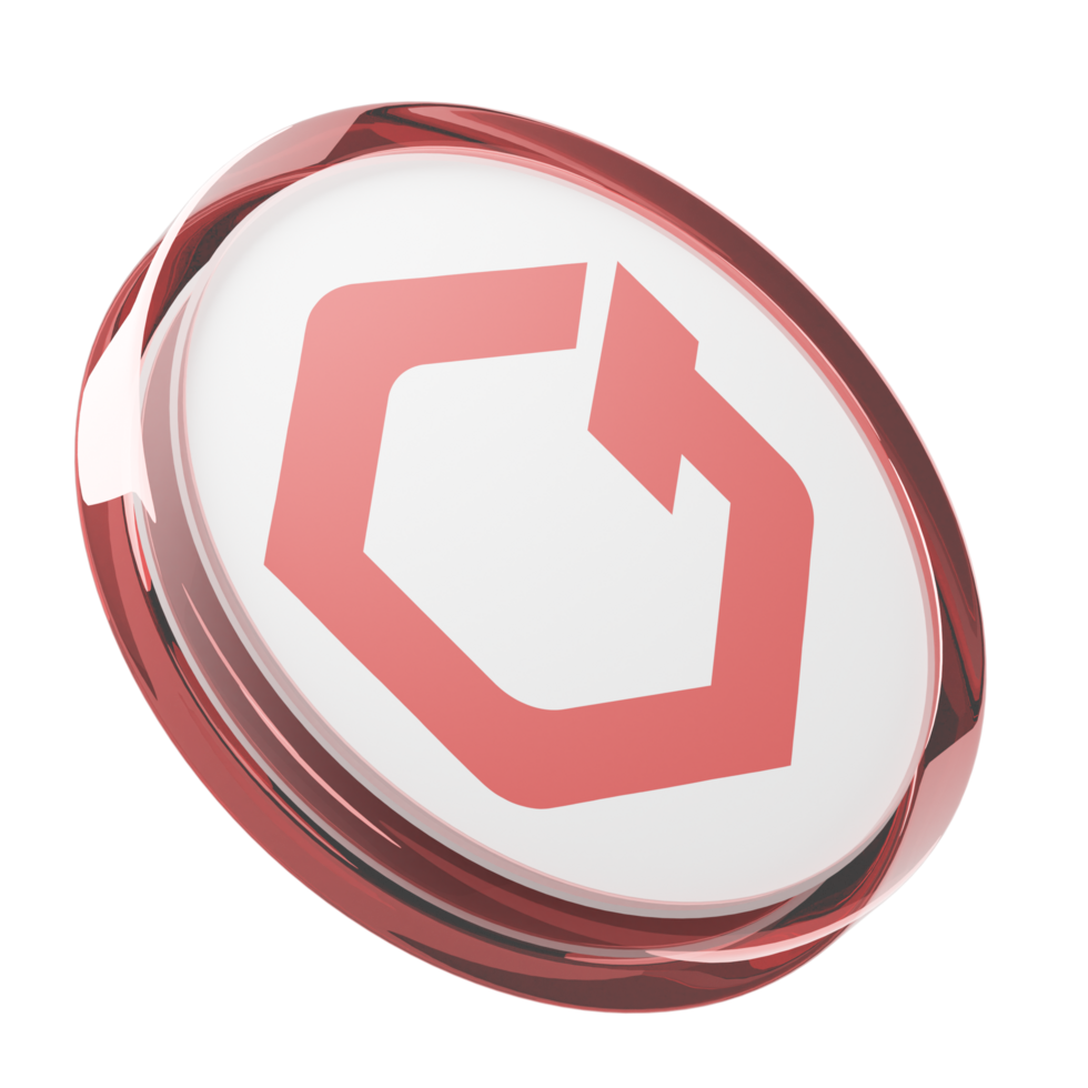 GateToken ,GT Glass Crypto Coin 3D Illustration 24092916 PNG