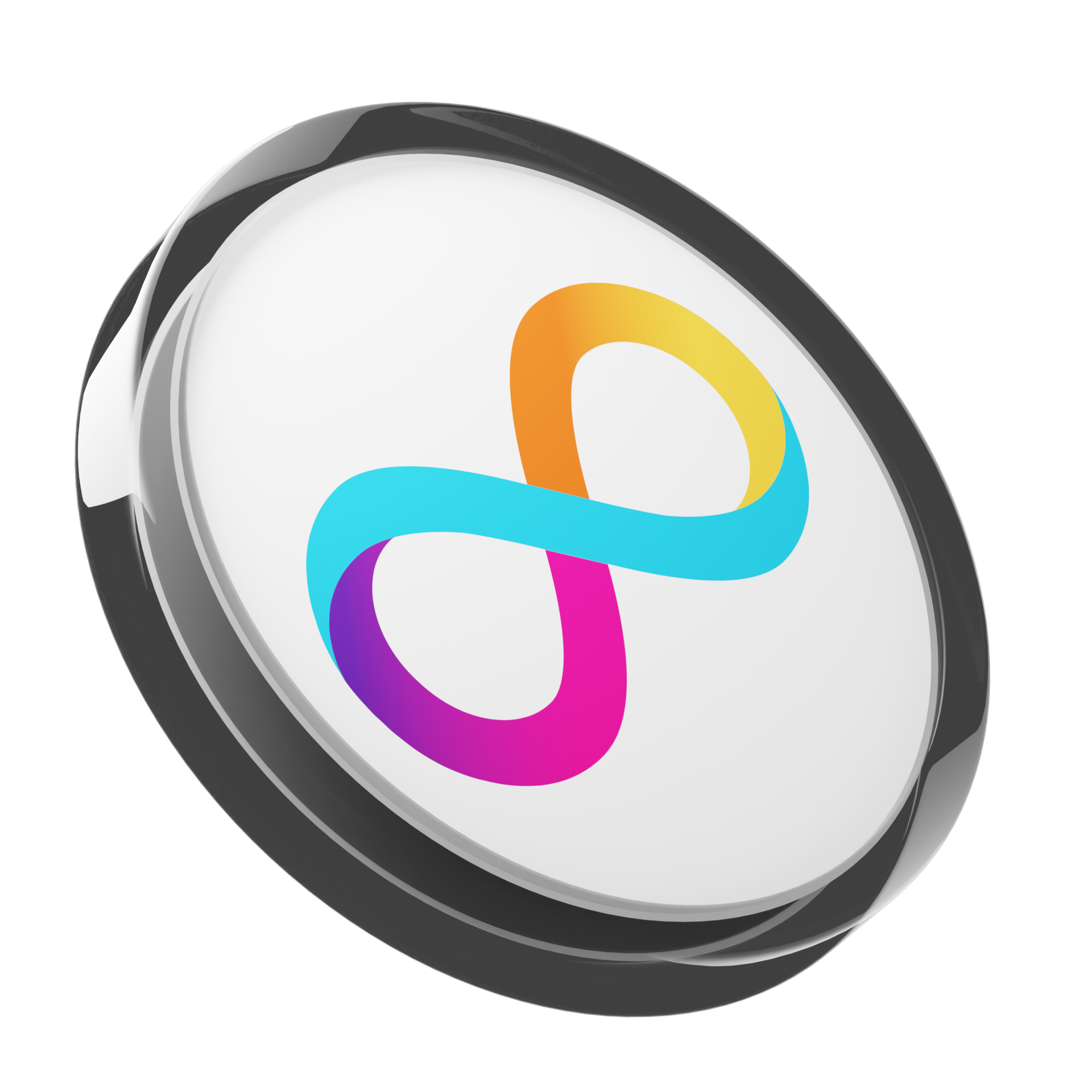 Internet Computer Icp Glass Crypto Coin 3d Illustration 24092995 Png