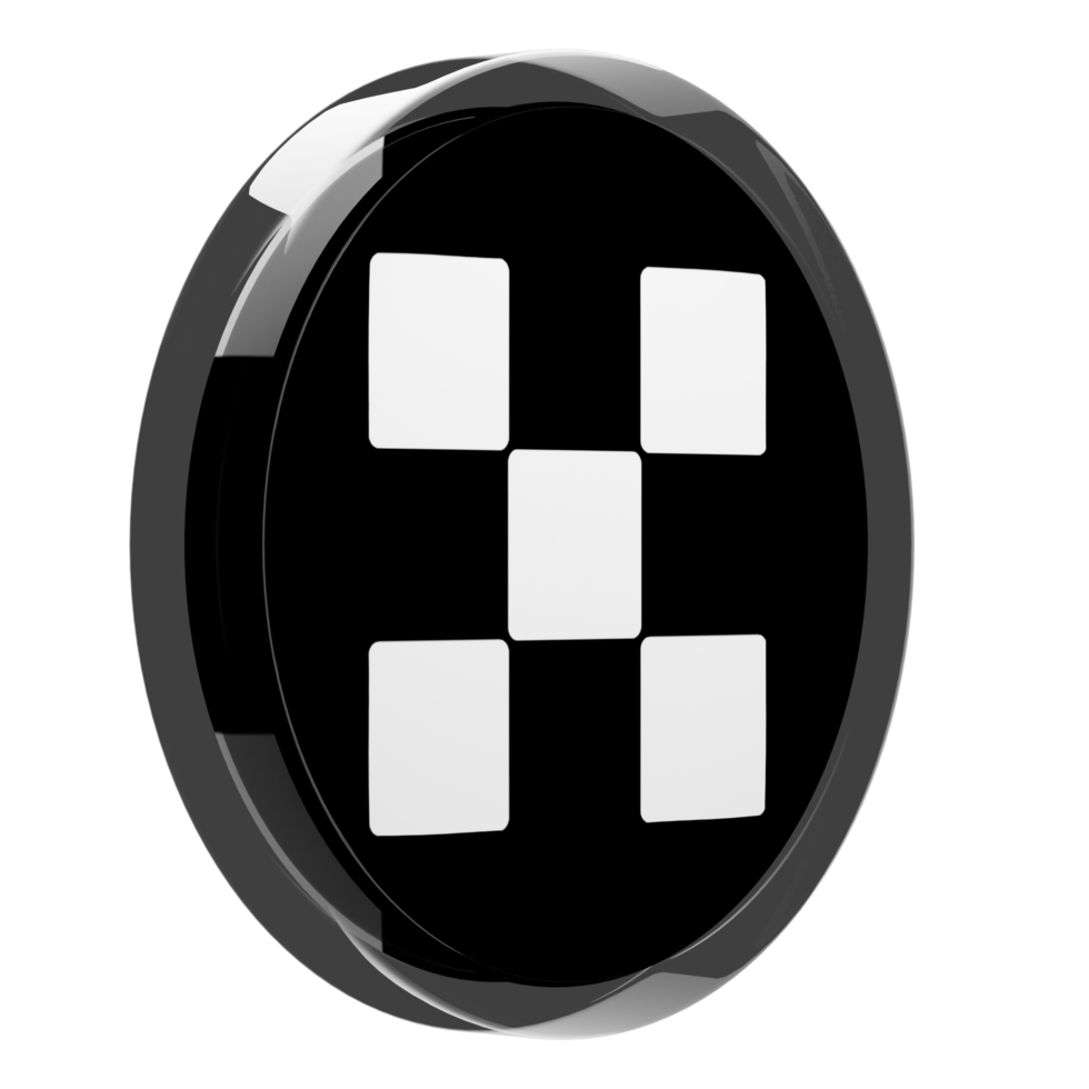 OKB Glass Crypto Coin 3D Illustration 24093155 PNG