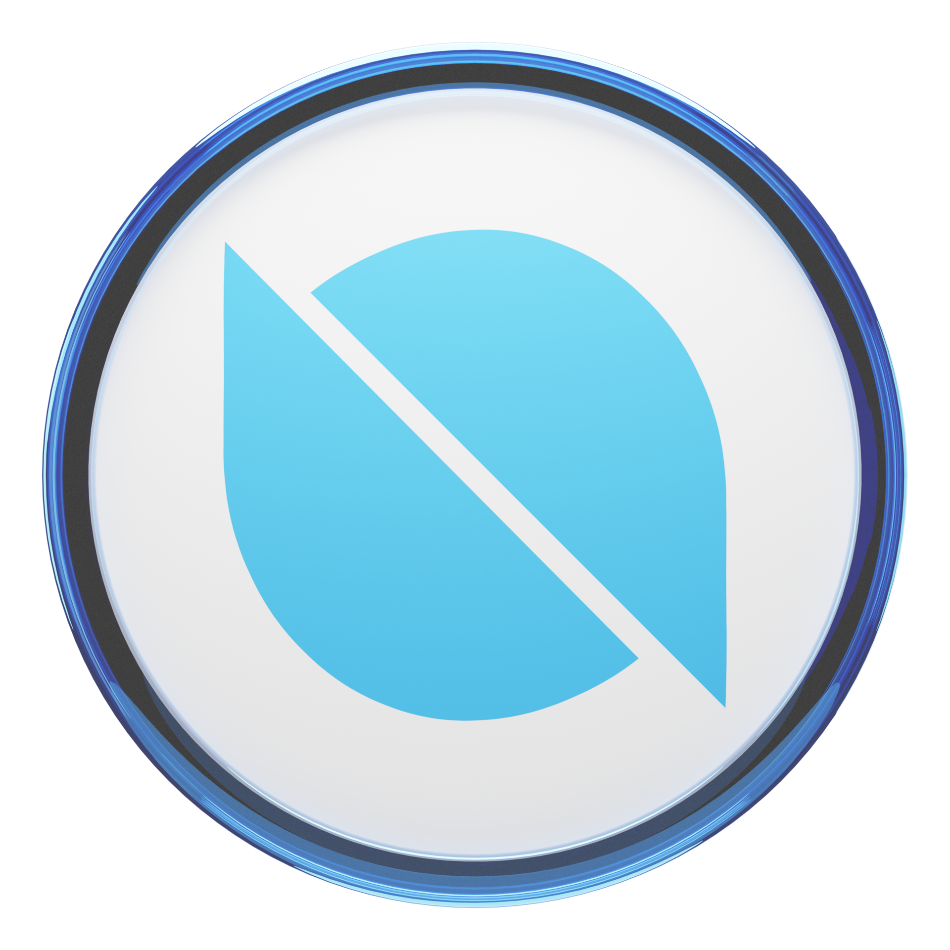 Ontology ,ONT Glass Crypto Coin 3D Illustration 24093185 PNG