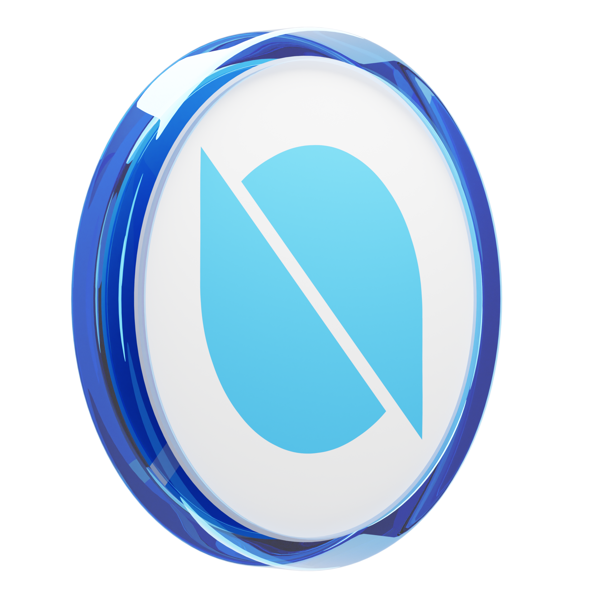 Ontology ,ONT Glass Crypto Coin 3D Illustration 24093187 PNG