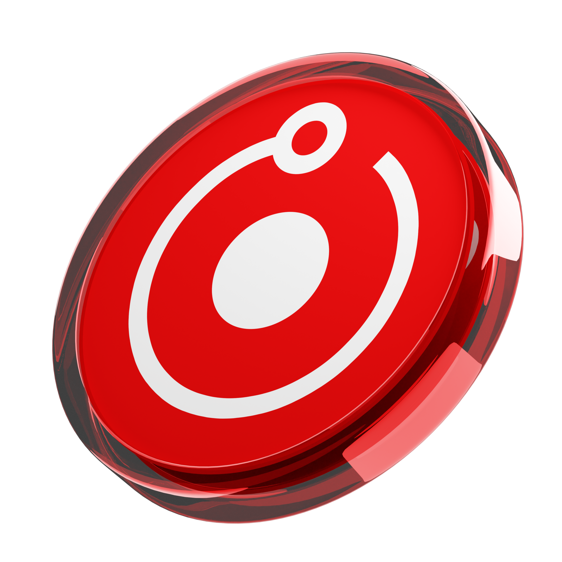 Render Token ,RNDR Glass Crypto Coin 3D Illustration 24093269 PNG