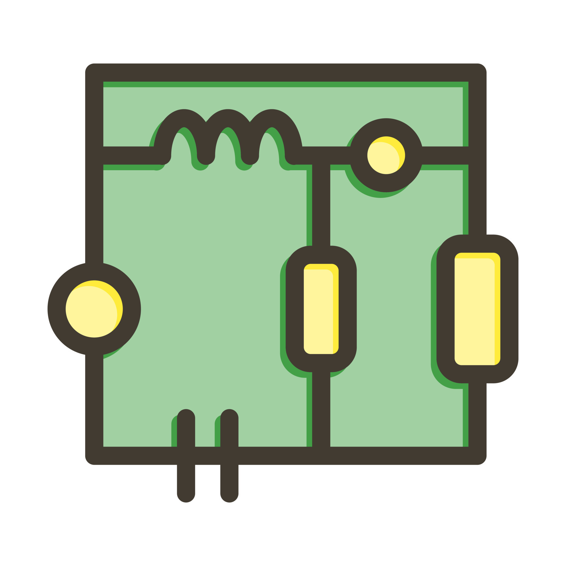 Electronic Circuit Vector Thick Line Filled Colors Icon Design 24094000 Vector Art At Vecteezy