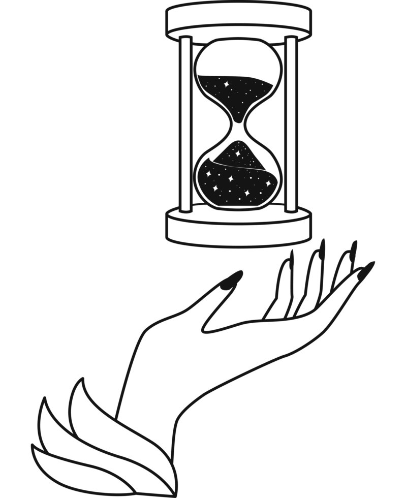 Hand With Hourglass Surreal Style 24094859 Png