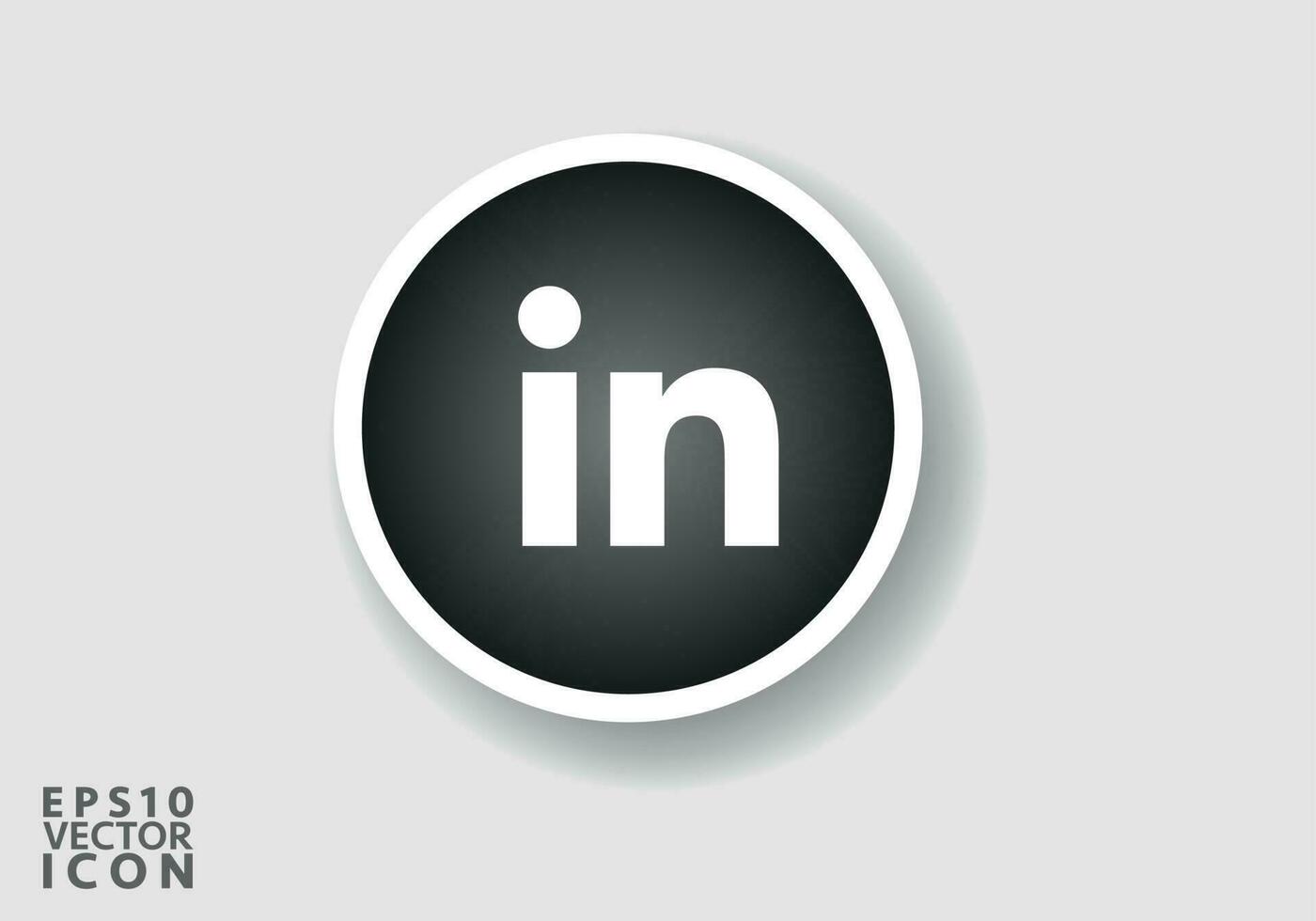 Linkedin logo. Realistic social media icon logotype. Linkedin flat Icon ...