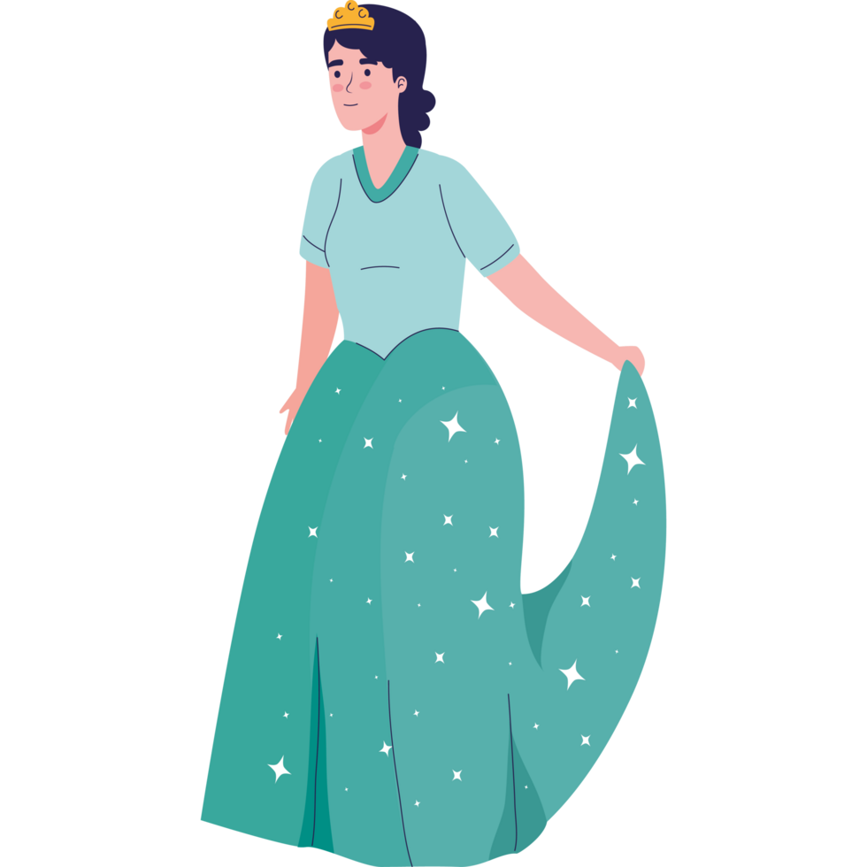 Fairytale Princess With Crown 24095986 Png