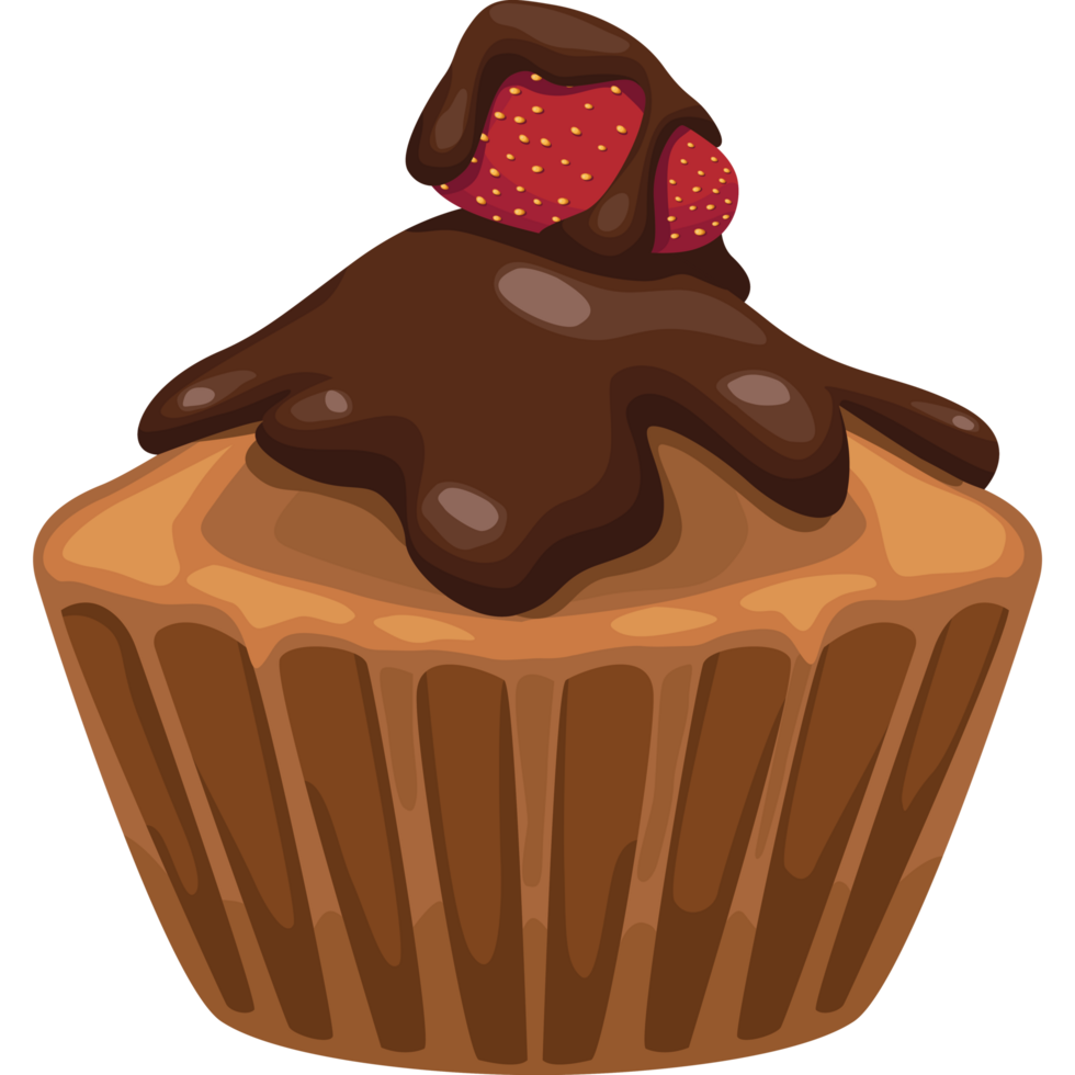 Sweet Cupcake With Strawberry 24096128 Png