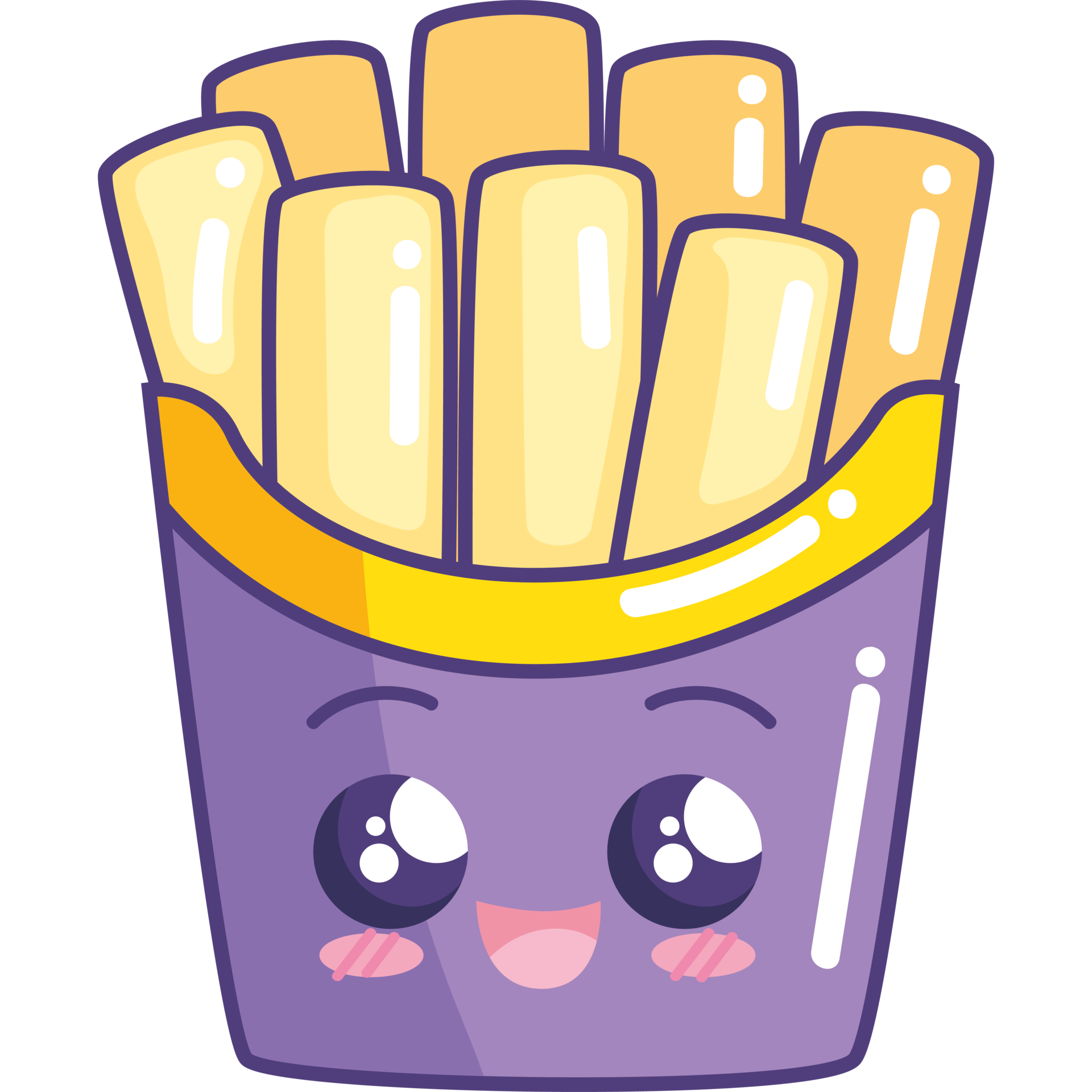 Papas Fritas Kawaii Comida Rapida 24096742 Png