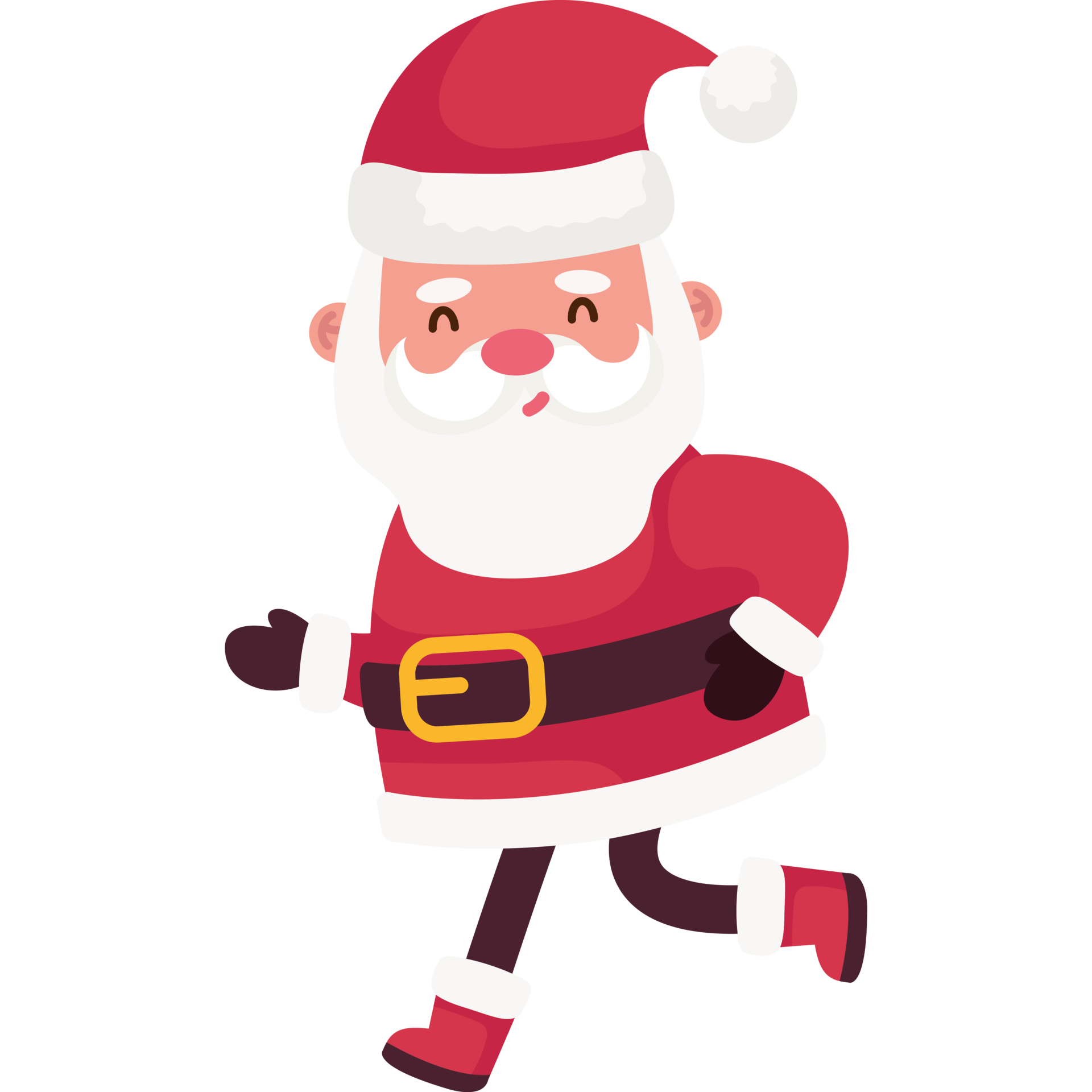 santa claus running 24097556 PNG