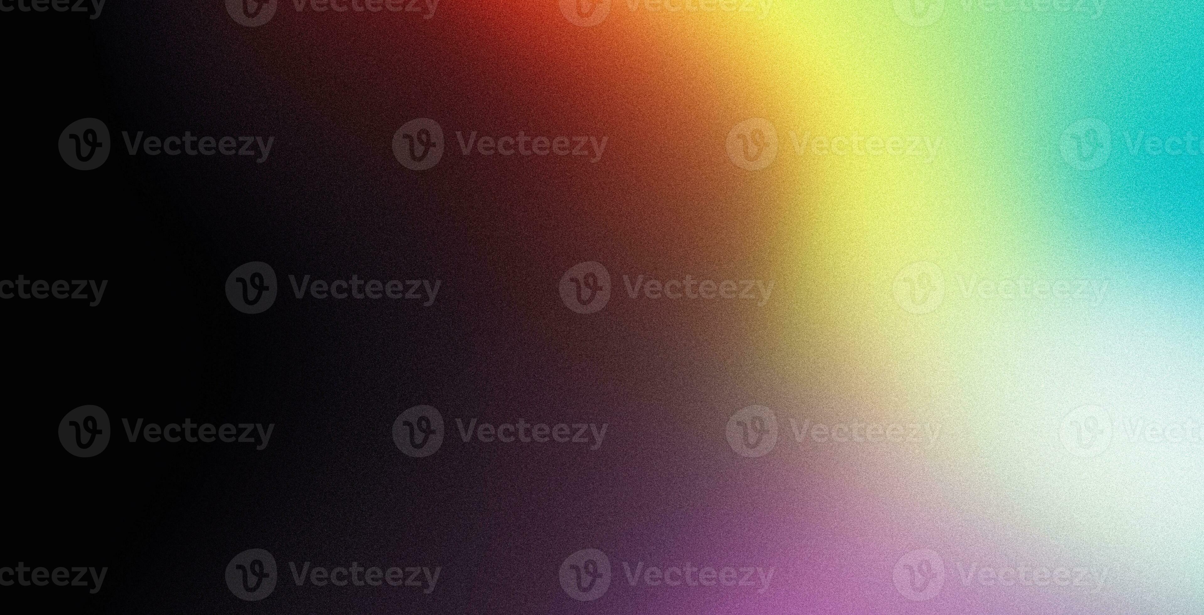 Vibrant grainy color gradient yellow purple orange black background, blurred noise texture ...