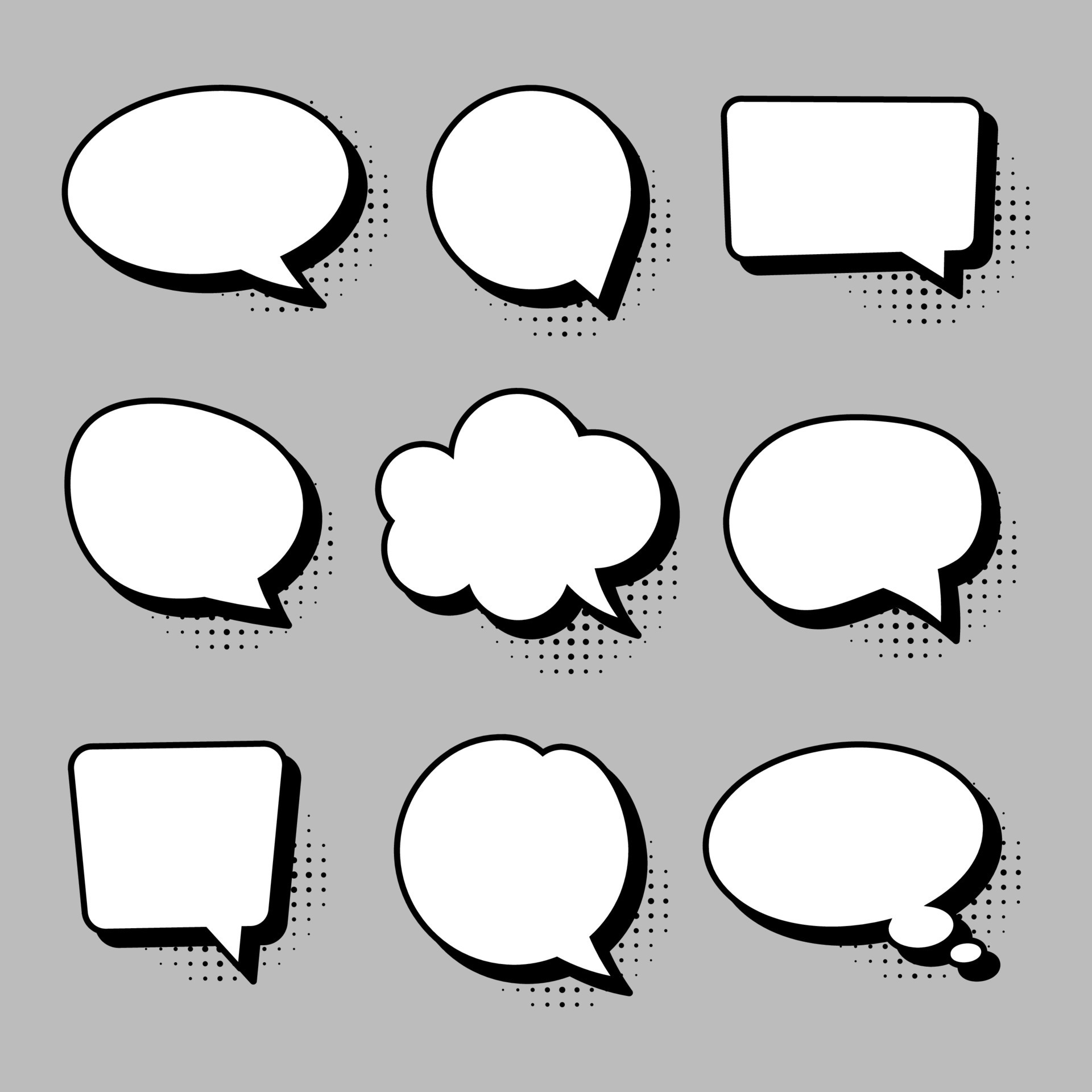 Set of speech bubble collection 24103464 Vector Art at Vecteezy