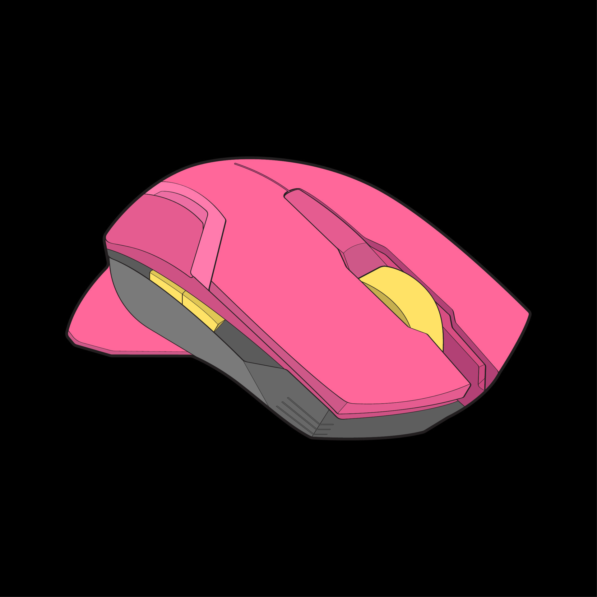 Coloring Of Computer Mouse Outline Drawing Vector Computer Mouse In A Sketch Style Computer