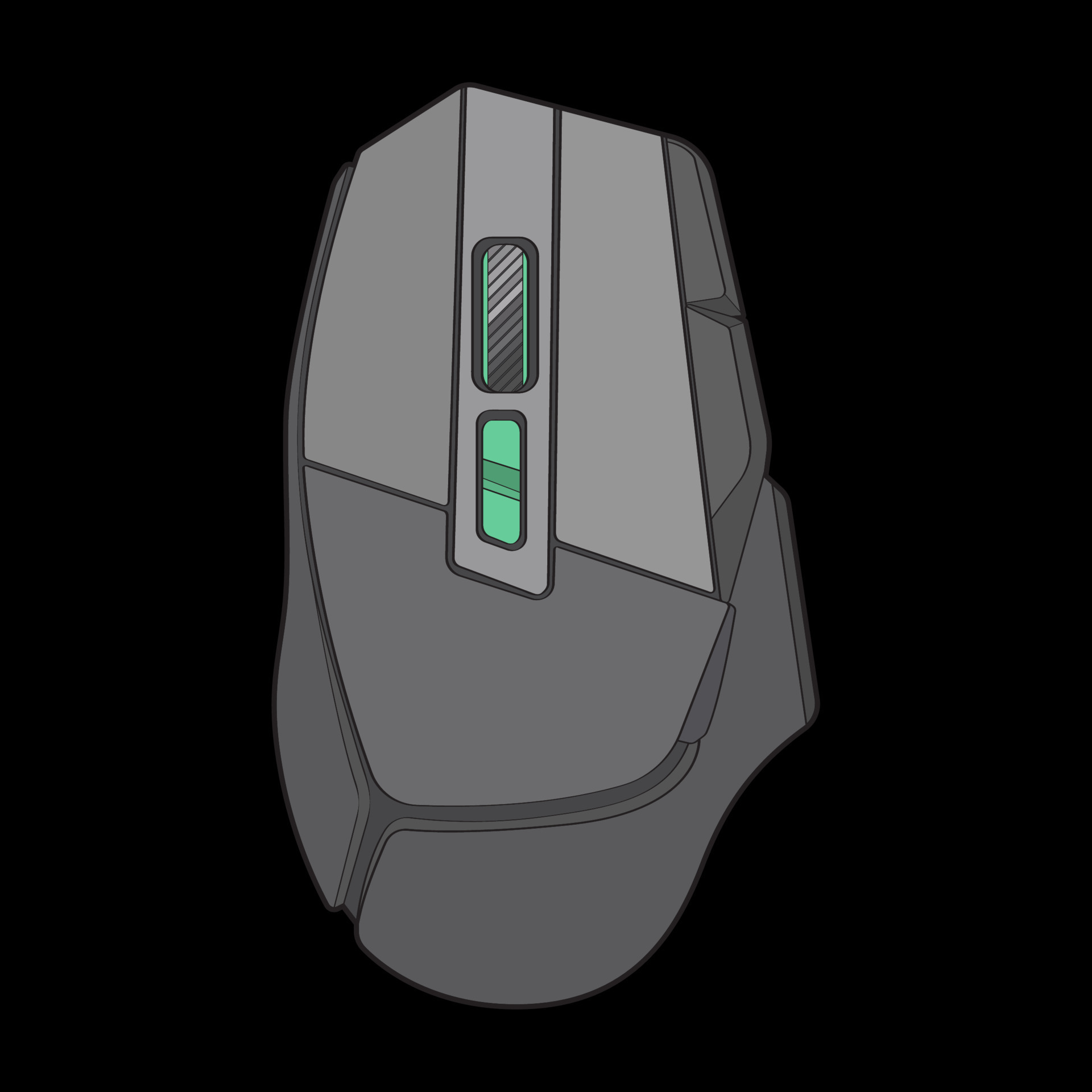 Coloring Of Computer Mouse Outline Drawing Vector Computer Mouse In A Sketch Style Computer