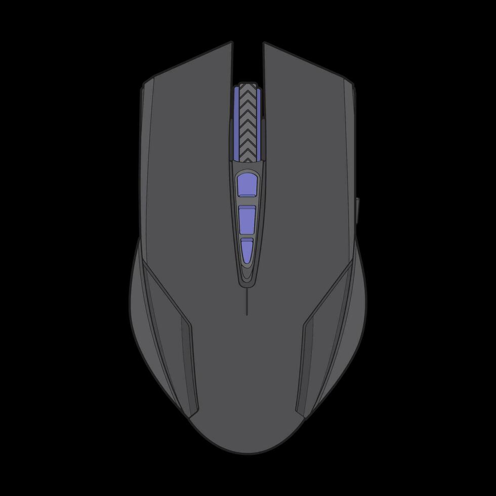 Coloring Of Computer Mouse Outline Drawing Vector Computer Mouse In A