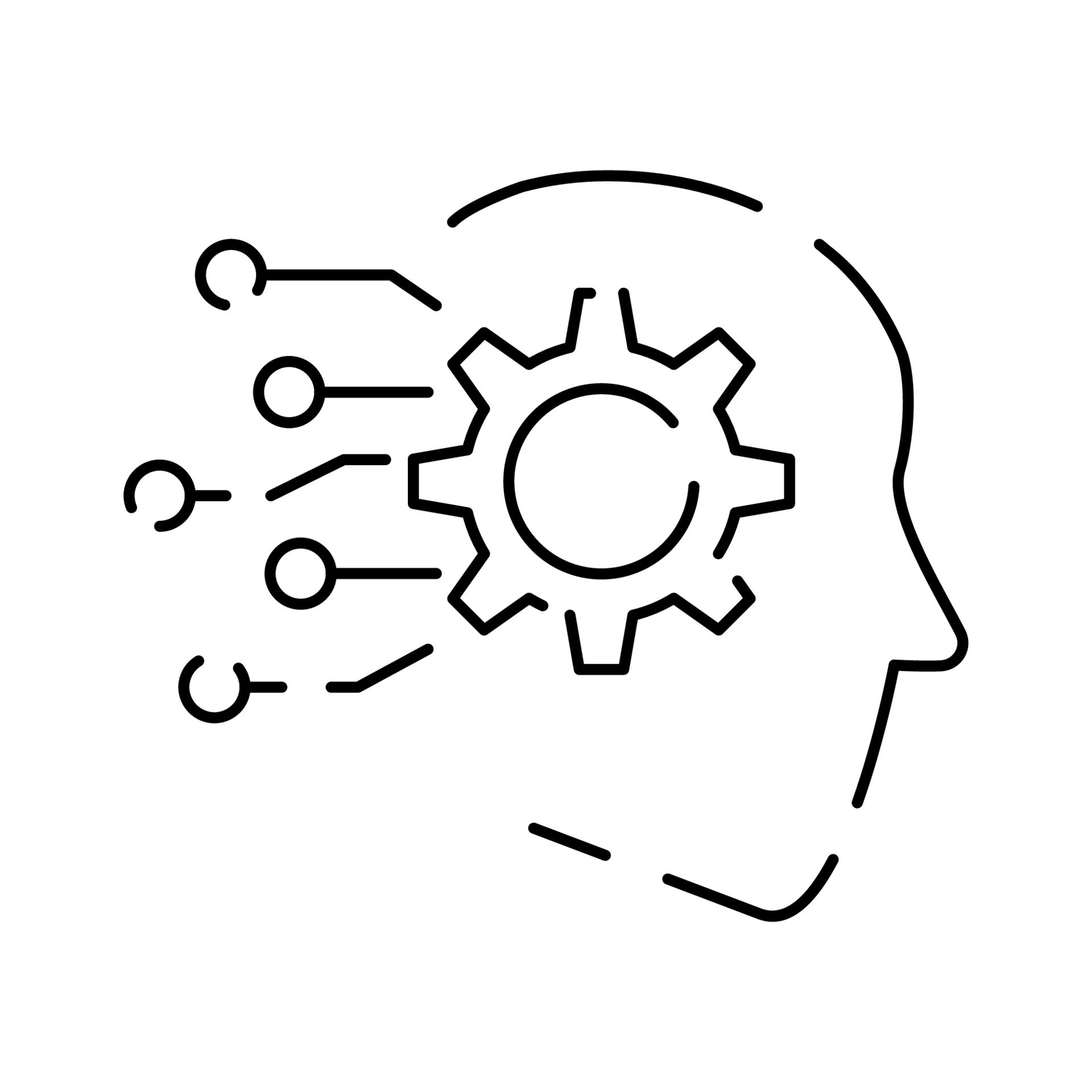 Artificial Intelligence Related Vector Line Icon. Contains such Icons ...