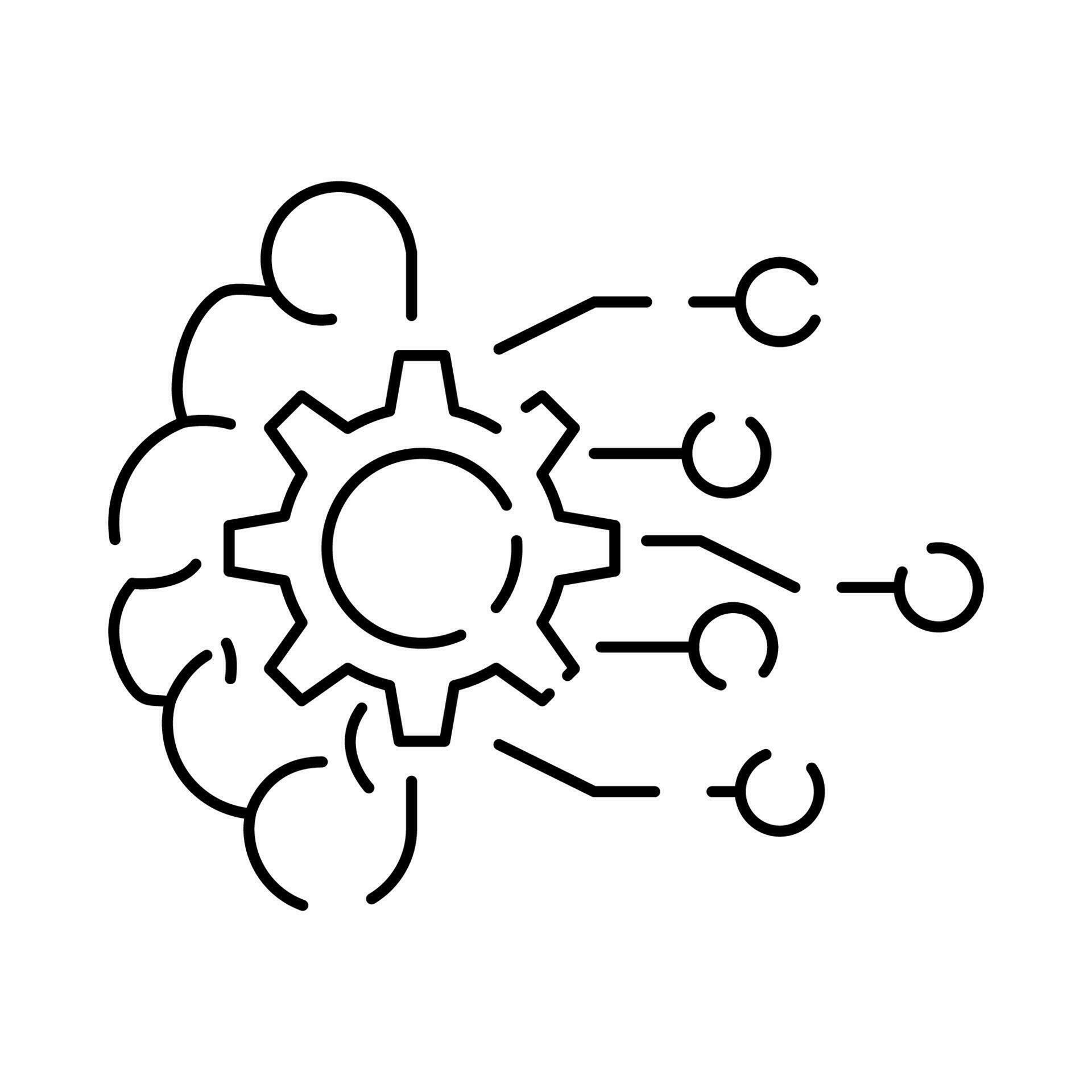 Artificial Intelligence Related Vector Line Icon. Contains such Icons ...