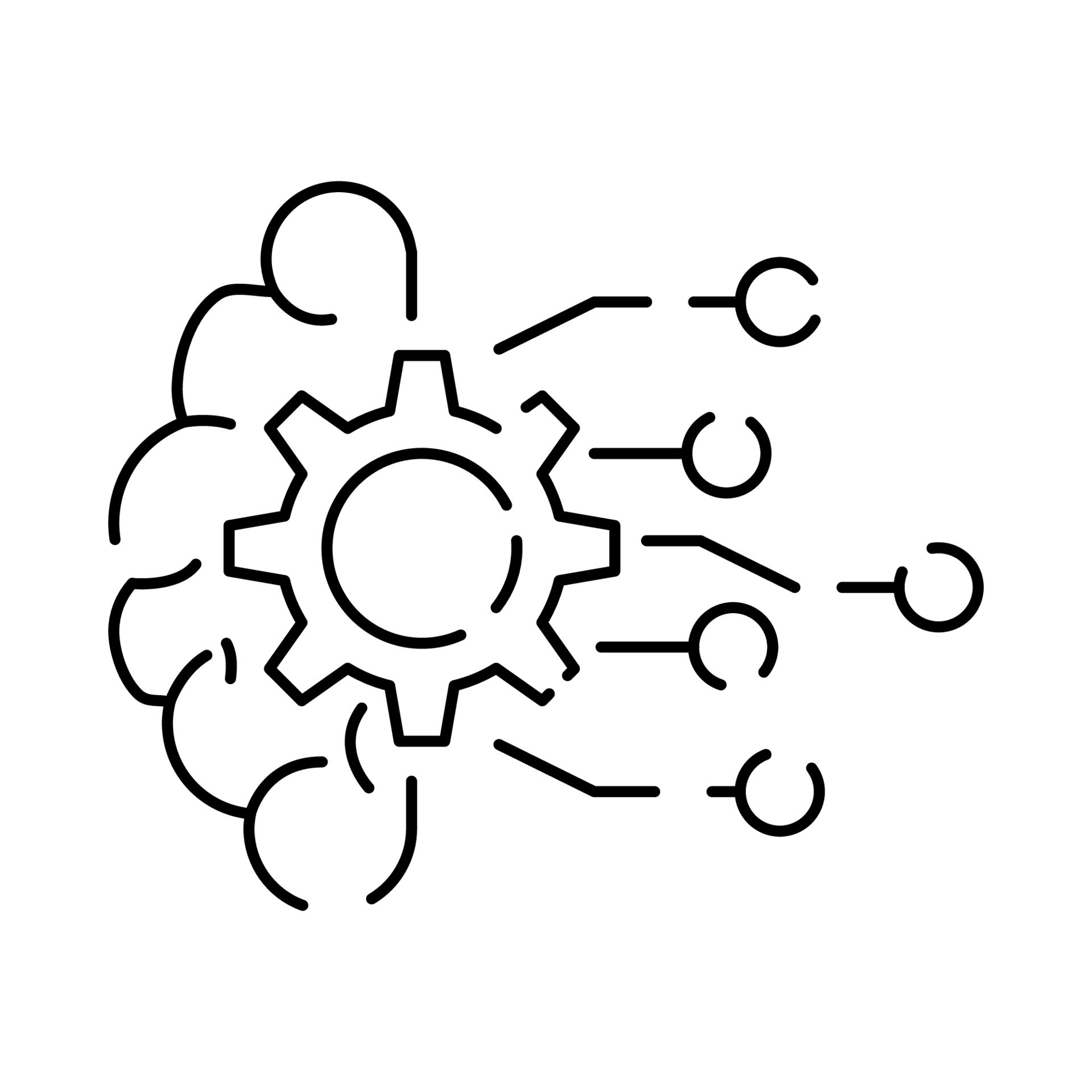 Artificial Intelligence Related Vector Line Icon. Contains such Icons ...