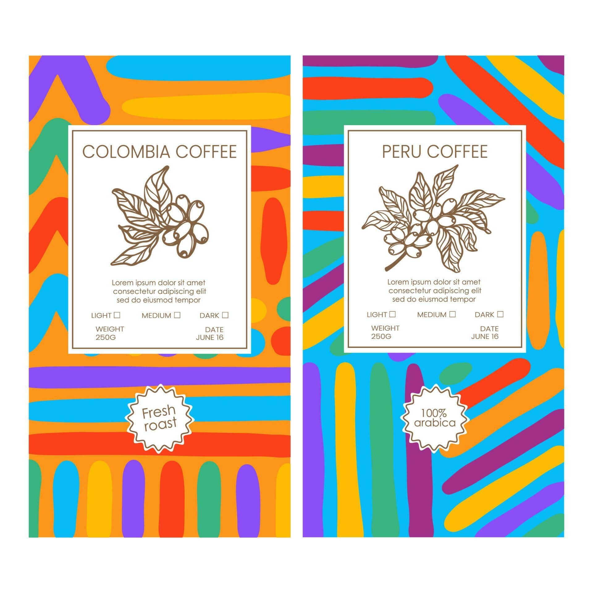 COFFEE PACKAGING Abstract Simple Style Vintage Template Set 24105924 ... COFFEE PACKAGING Abstract Simple Style Vintage Template Set 24105924 ...