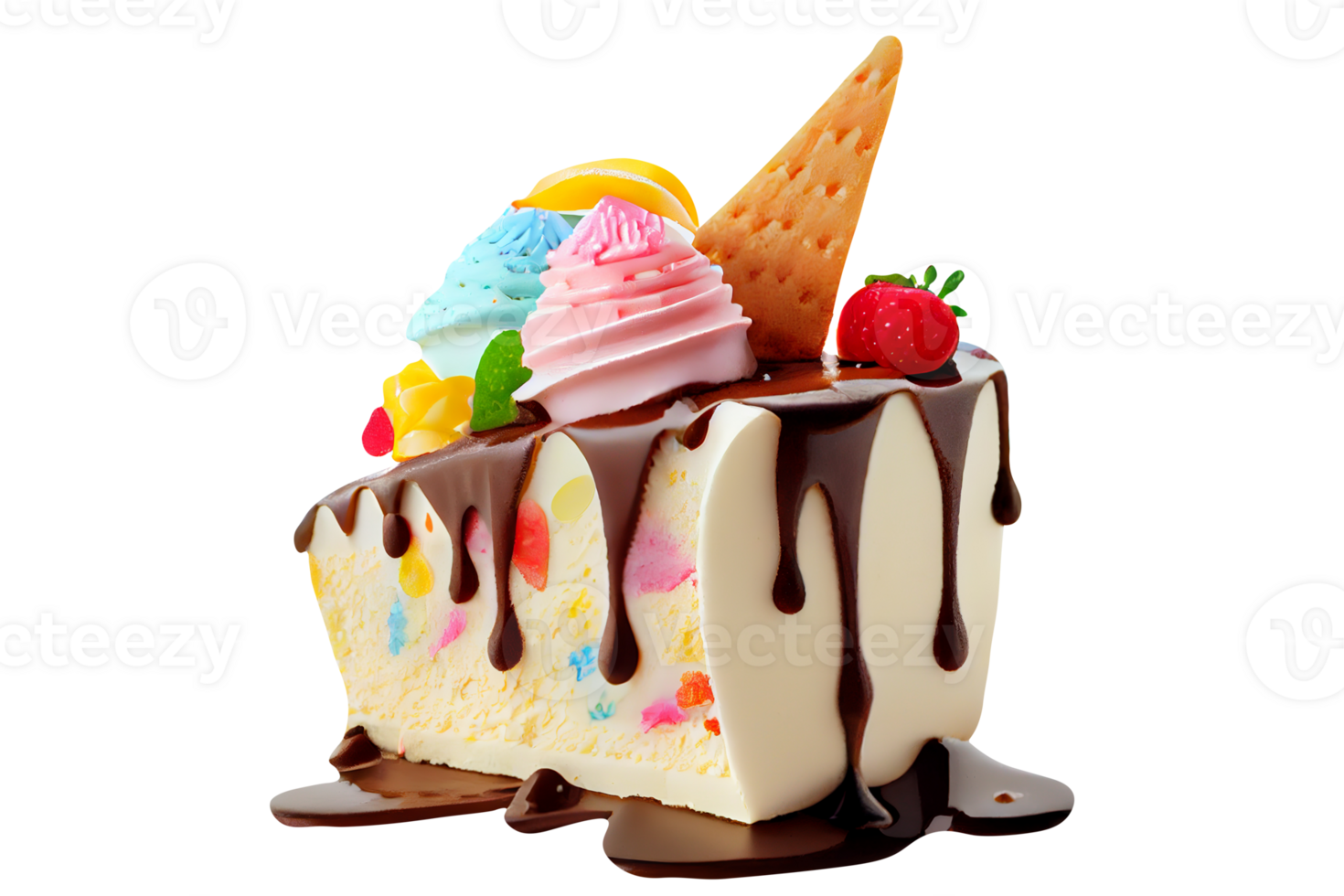 Chocolate Ice Cream Cake Wallpaper