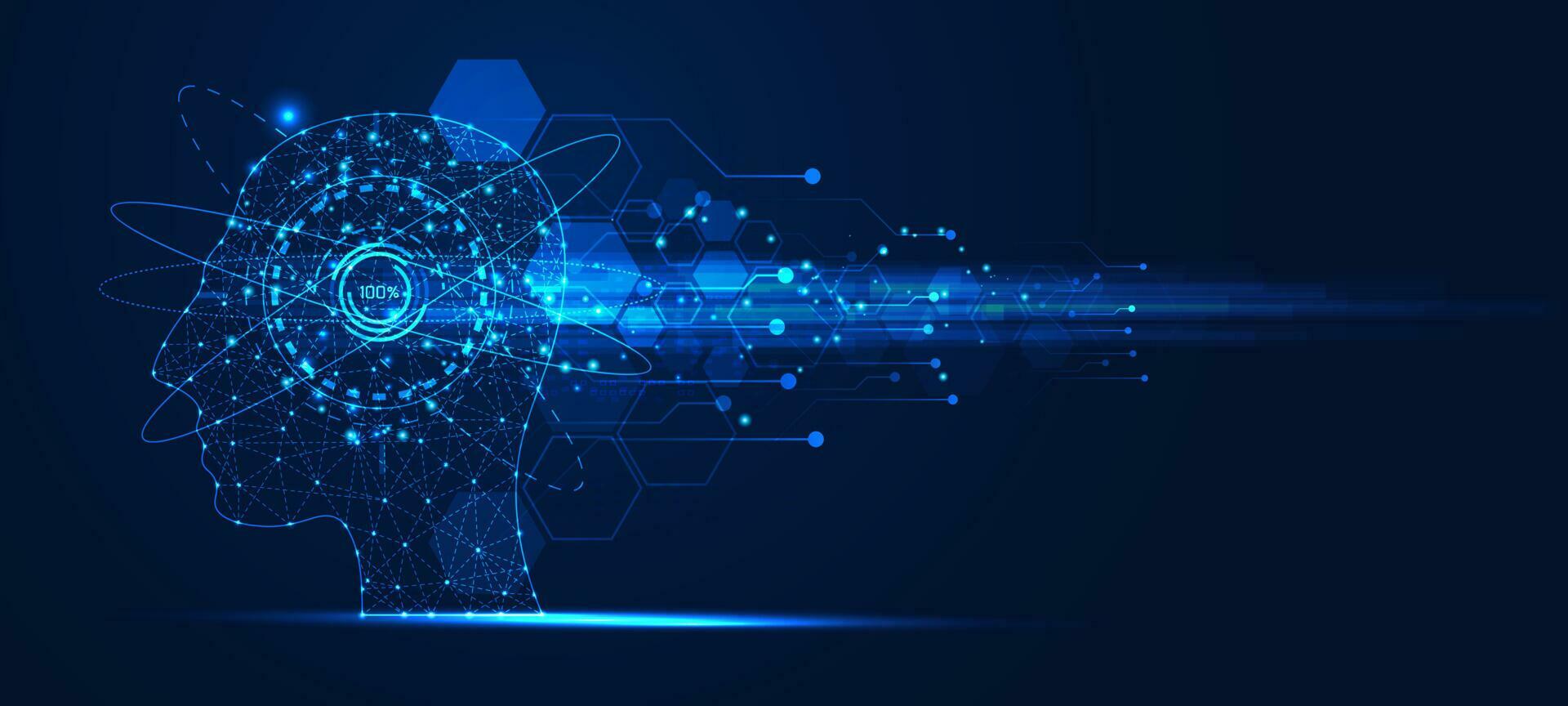 concept AI machine learning artificial intelligence robot learning network system Advance AI on ...