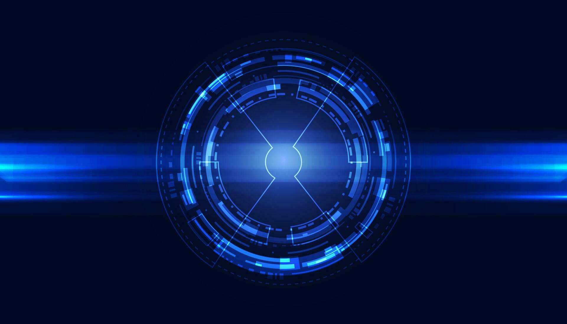 Abstract Circle Digital Circuit Concept Light Circle Network Connection