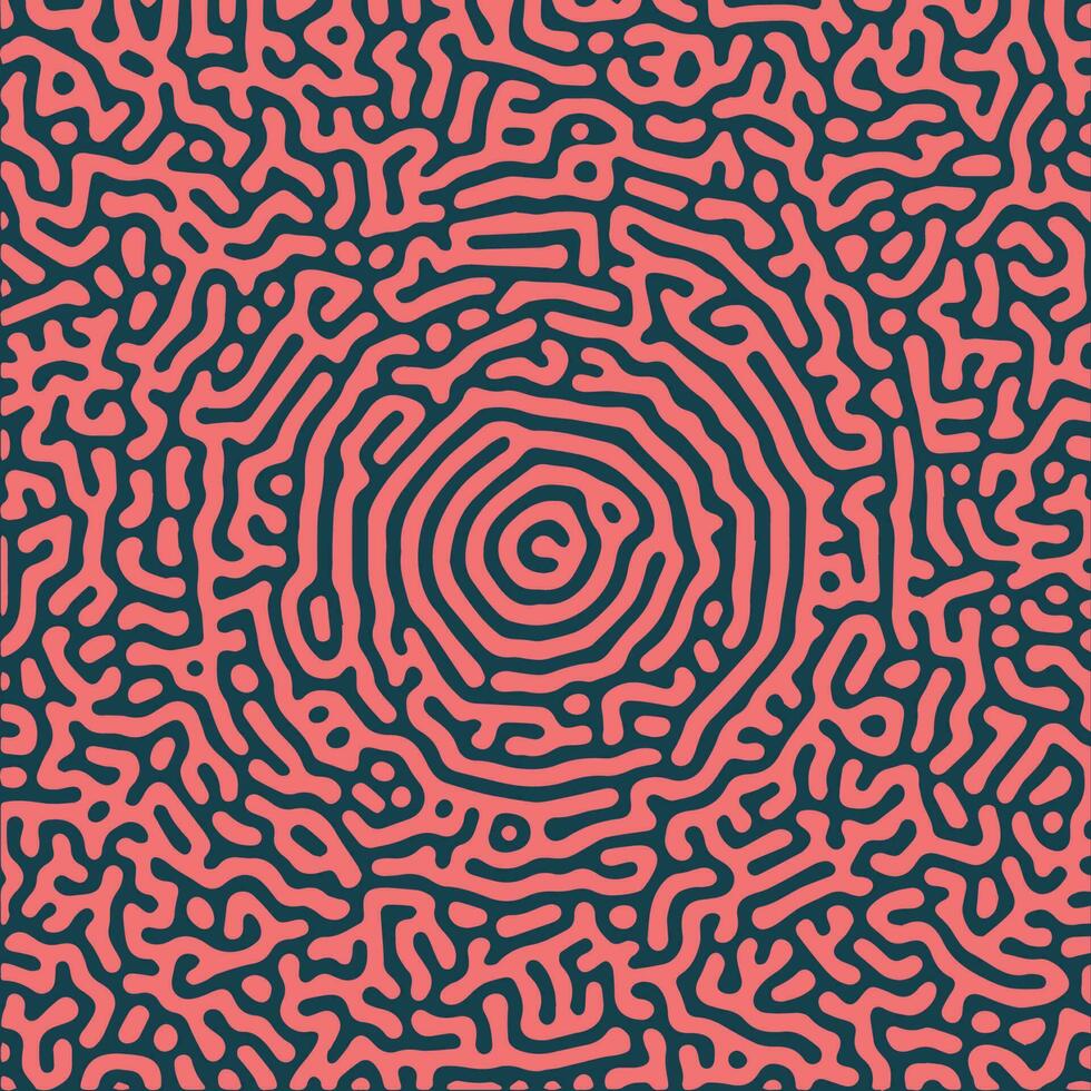 Monochrome Reaction Diffusion Organic Spiral Circular Shapes Abstract