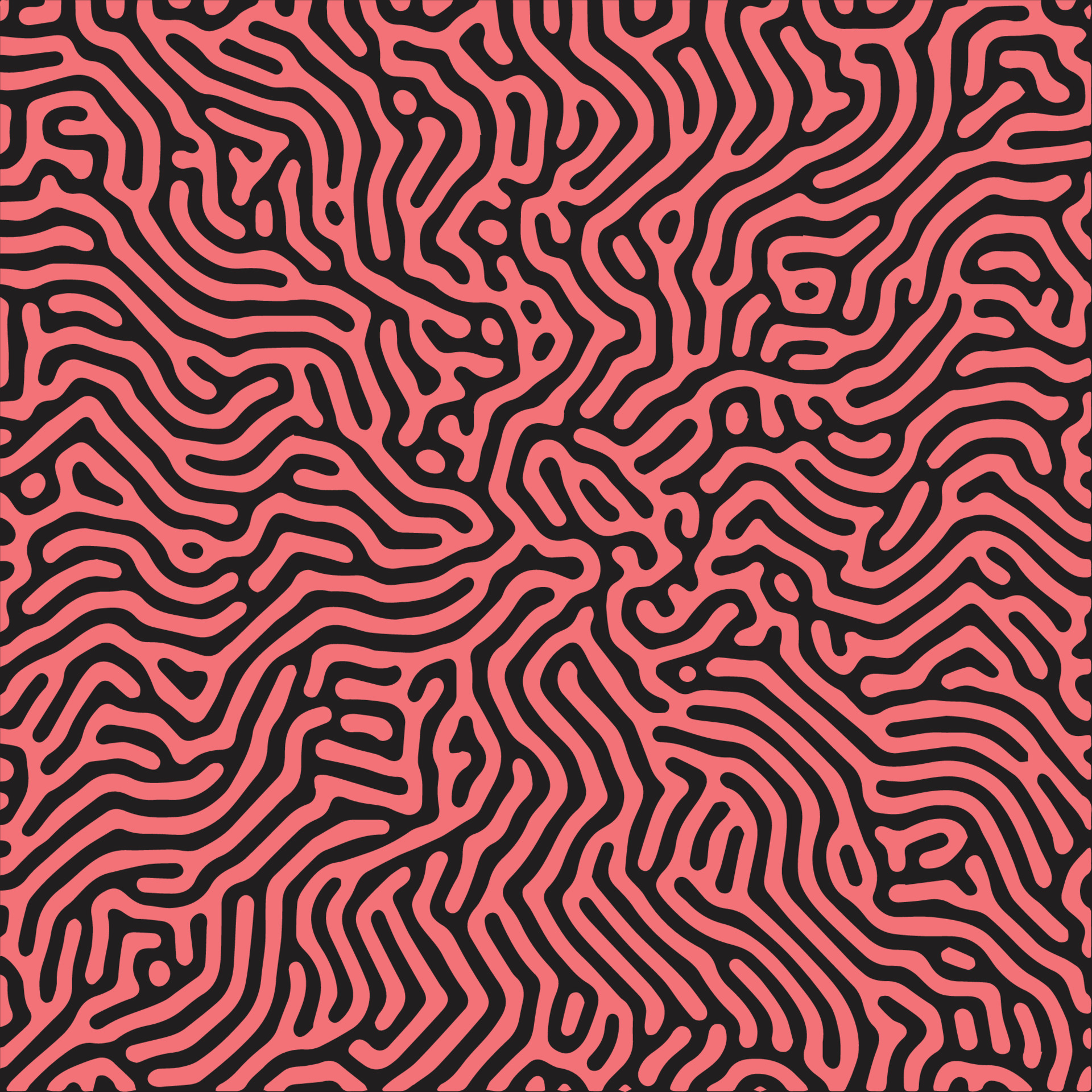 Monochrome Reaction Diffusion Organic Wavy Line Shapes Abstract Turing