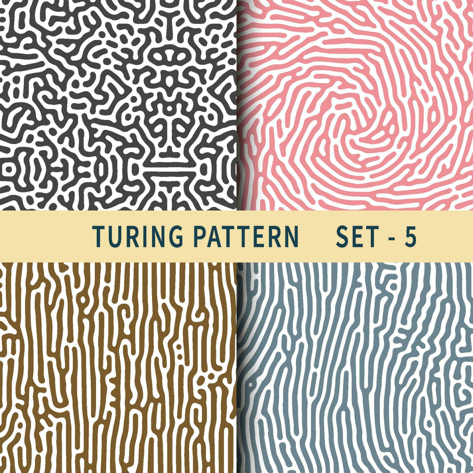 Different Organic abstract turing patterns set 24110533 Vector Art at ...