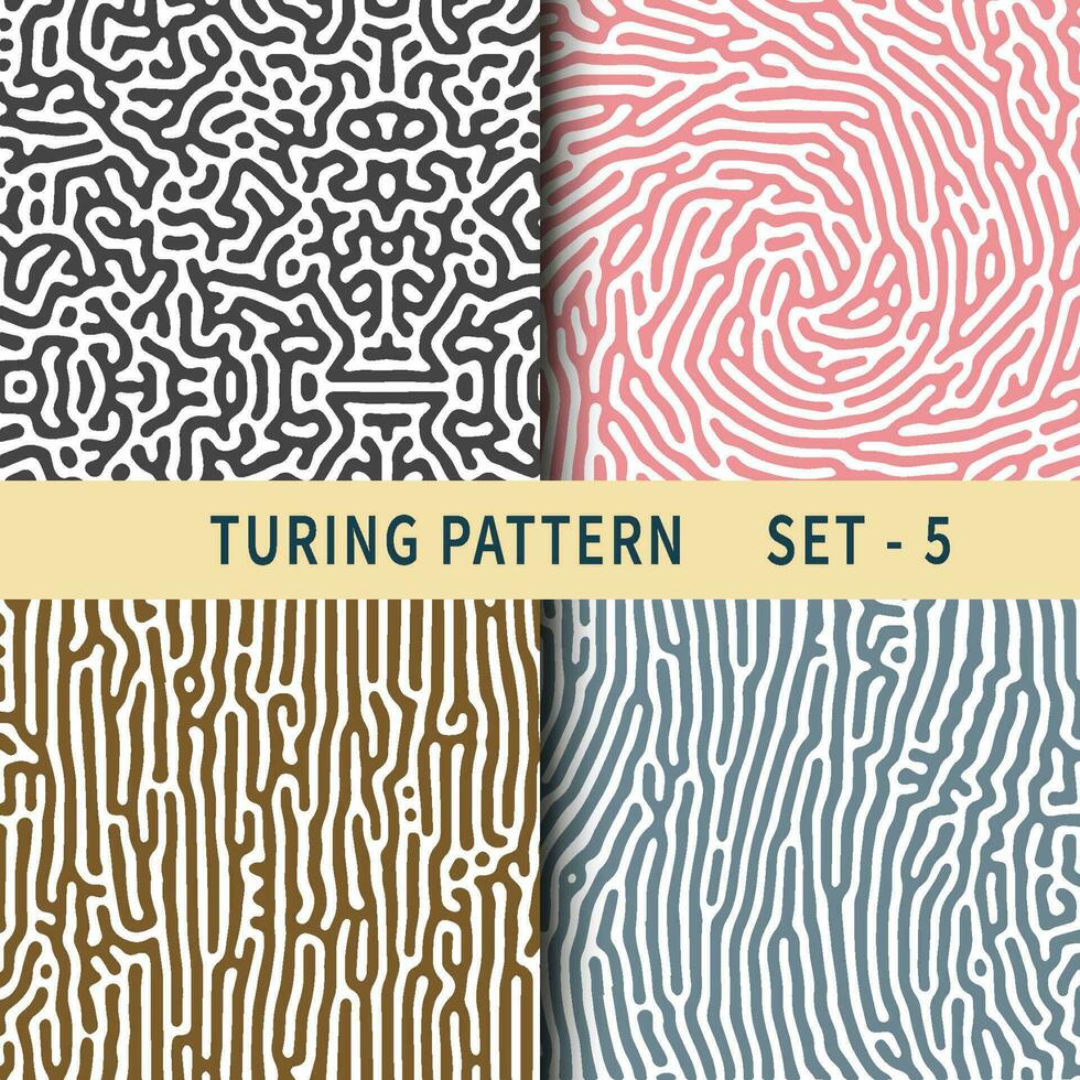 Different Organic abstract turing patterns set 24110533 Vector Art at ...