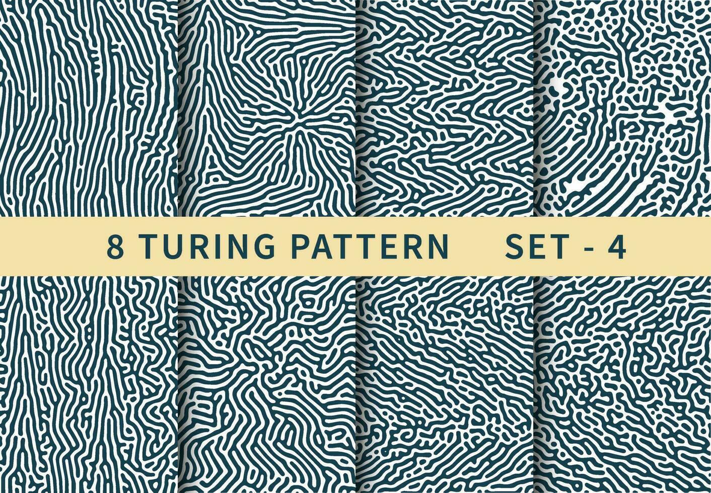 Monochrome Reaction Diffusion Organic Wavy Line Shapes Abstract Turing