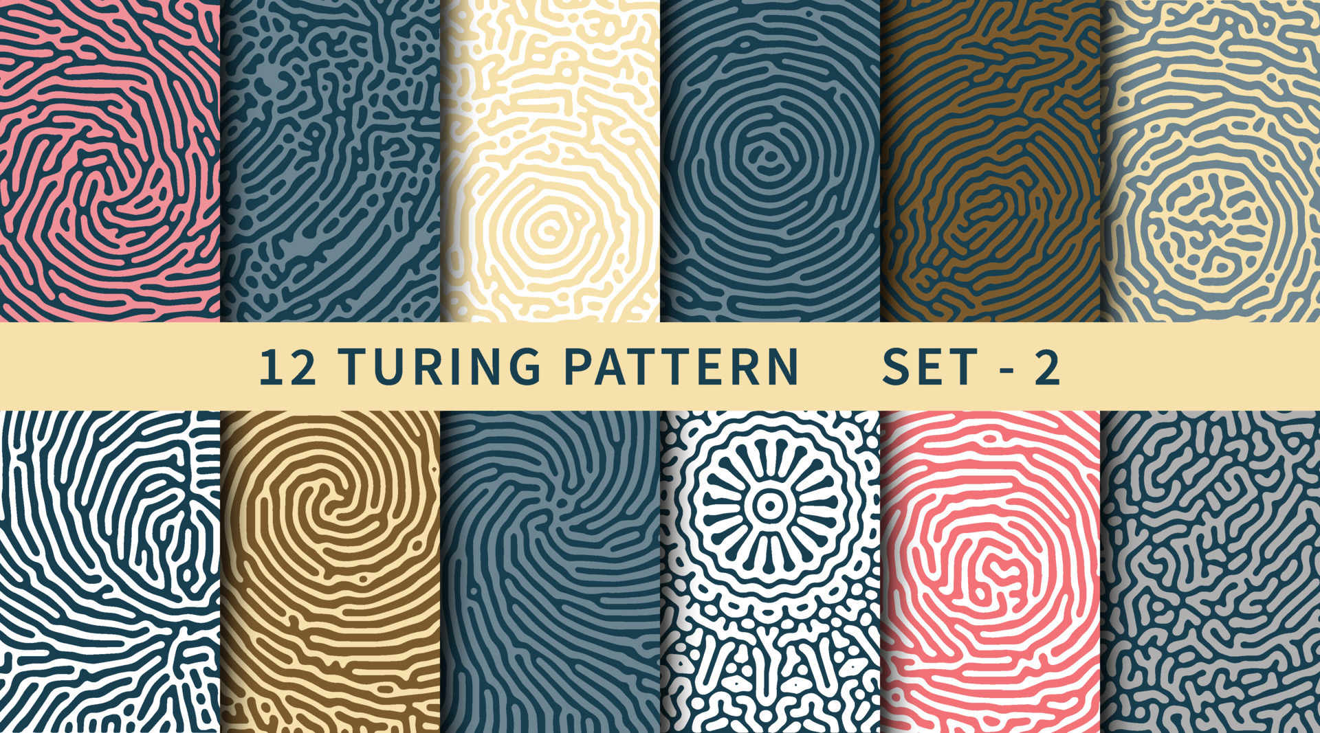 Monochrome Reaction Diffusion Spiral Circle Shapes Abstract Turing