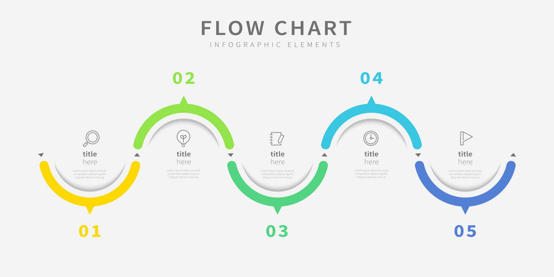 Simple flow chart infographic design with icons 24111802 Vector Art at ...