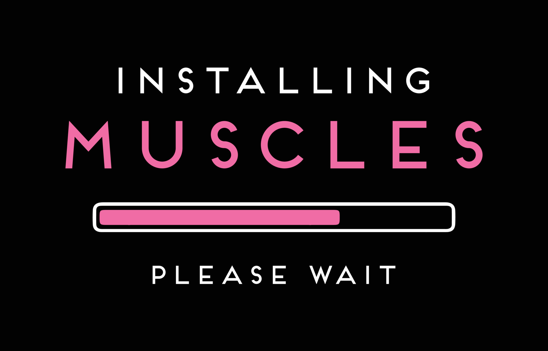 Installing muscles please wait. Gym T Shirt Design. 24112243 Vector Art at Vecteezy