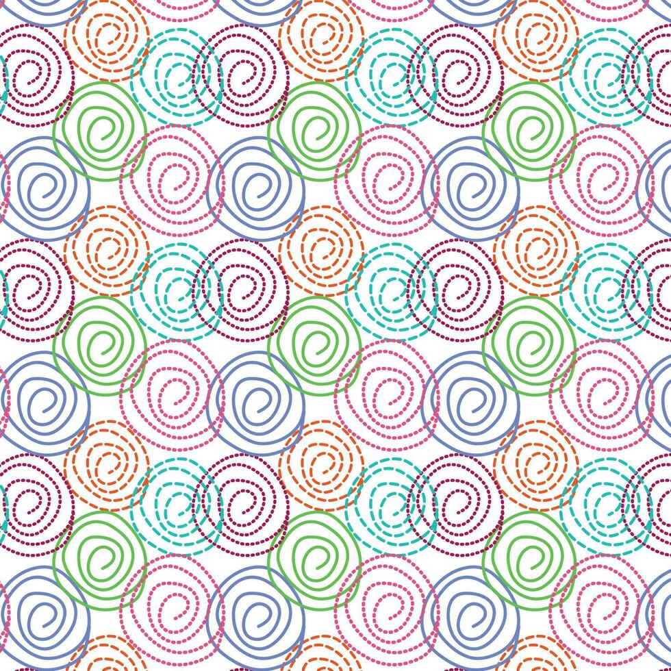 Abstract seamless spiral pattern hand drawn. 24112594 Vector Art at ...