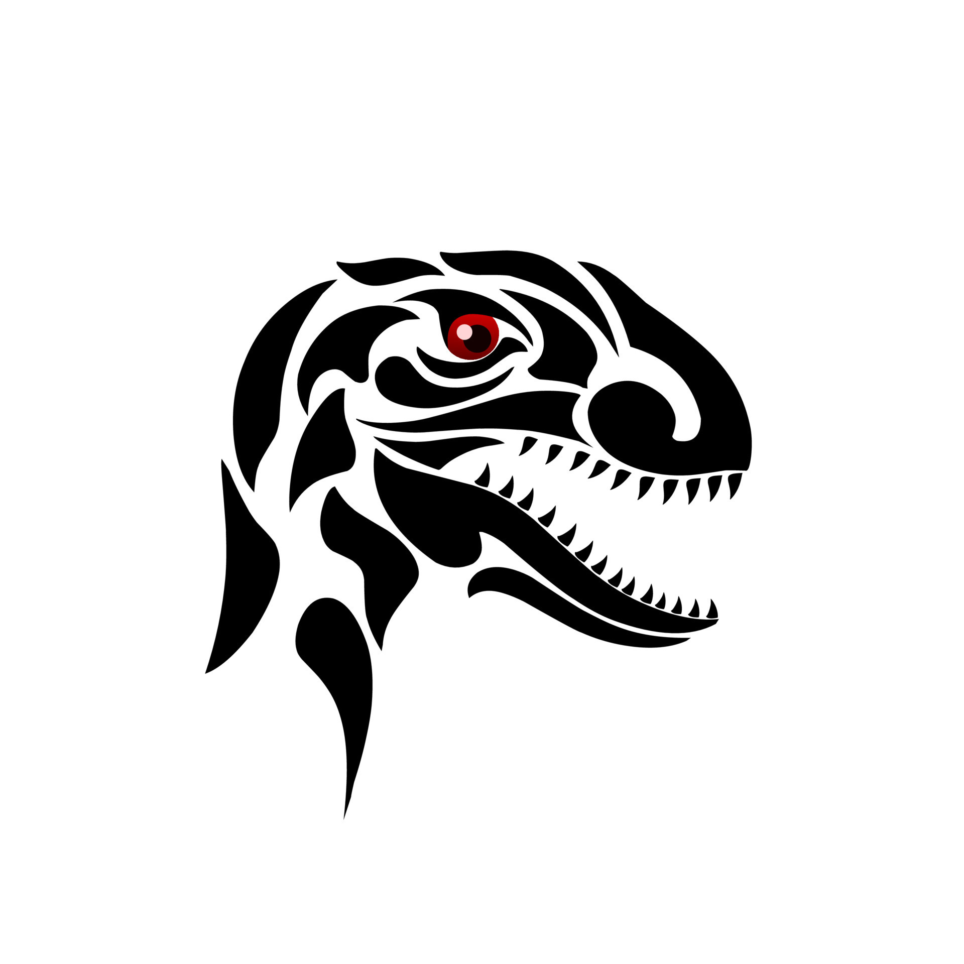Illustration vector graphic of tribal art head raptor dinosaurs ... Illustration vector graphic of tribal art head raptor dinosaurs ...