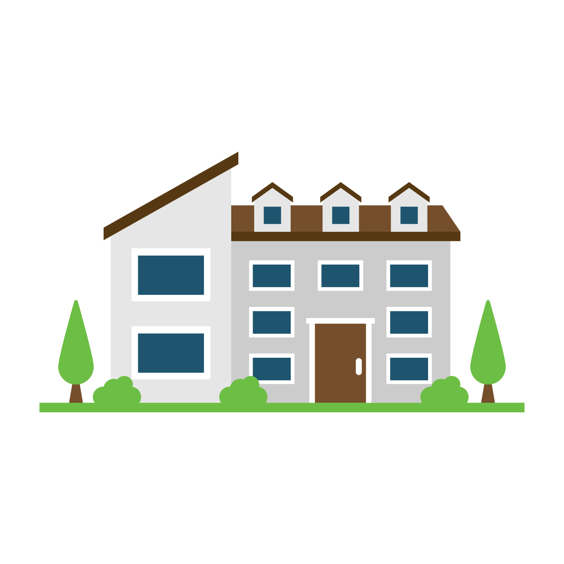 A House Structure With Grassy Yard Outside And Fence Depicting Home Yard 24114987 Vector Art At