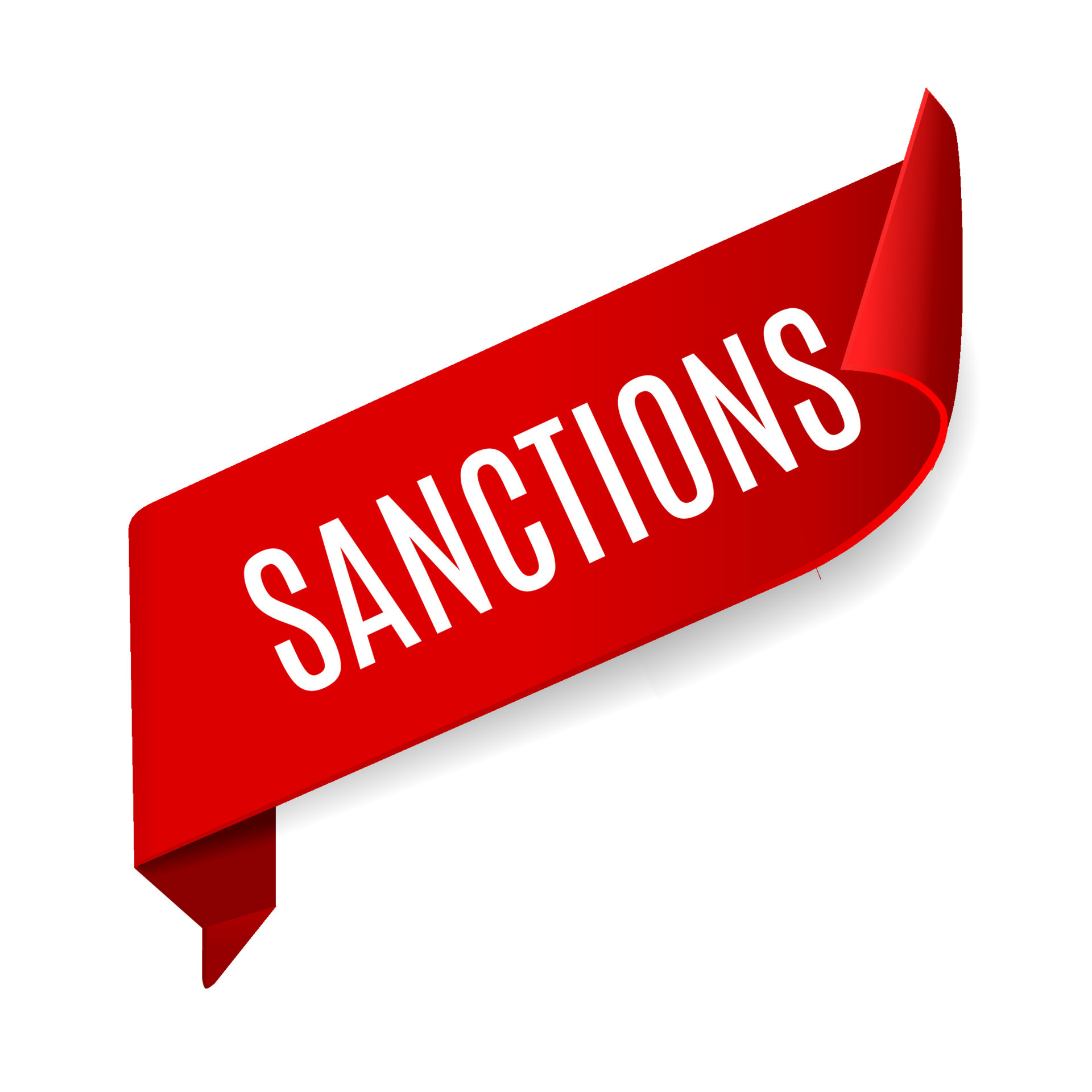 Sanctions Word Writing Text Banner Design Business Concept Flat